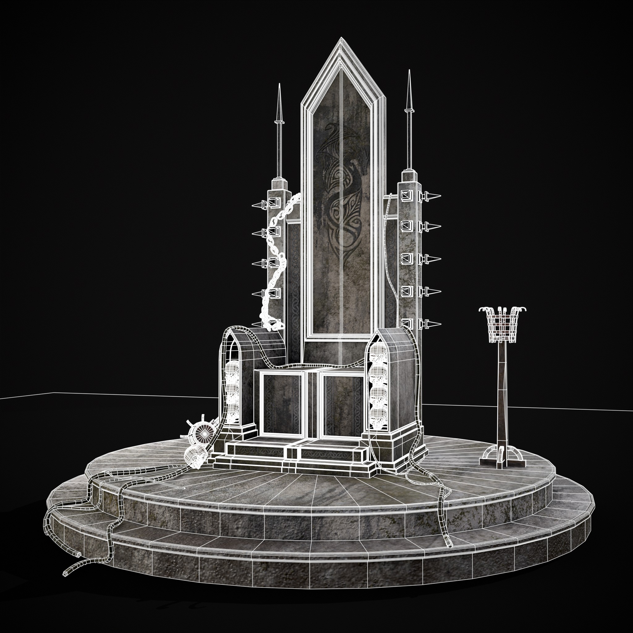 Gothic Crypt Stone Throne - 3D Model by Get Dead Entertainment