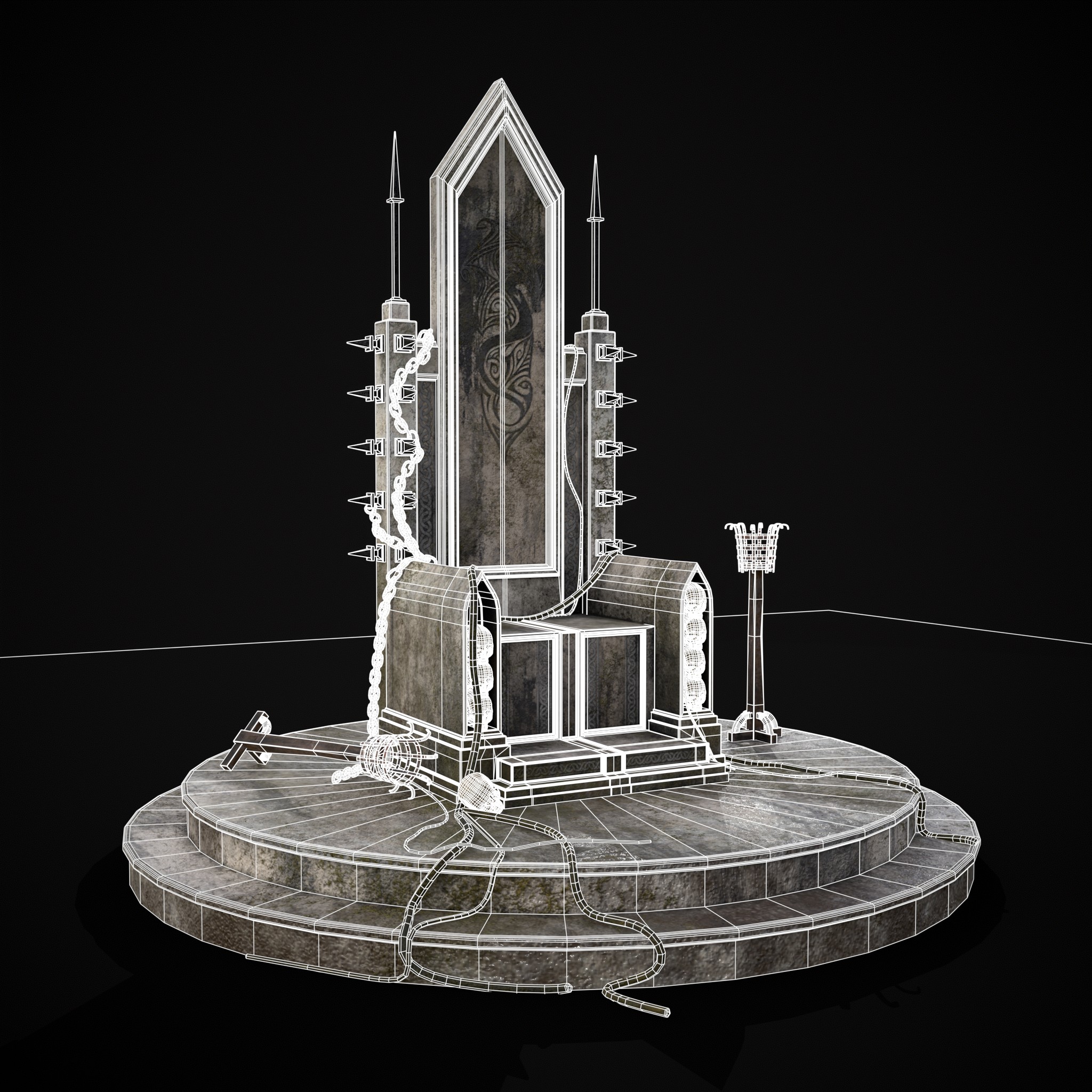 Gothic Crypt Stone Throne - 3D Model by Get Dead Entertainment