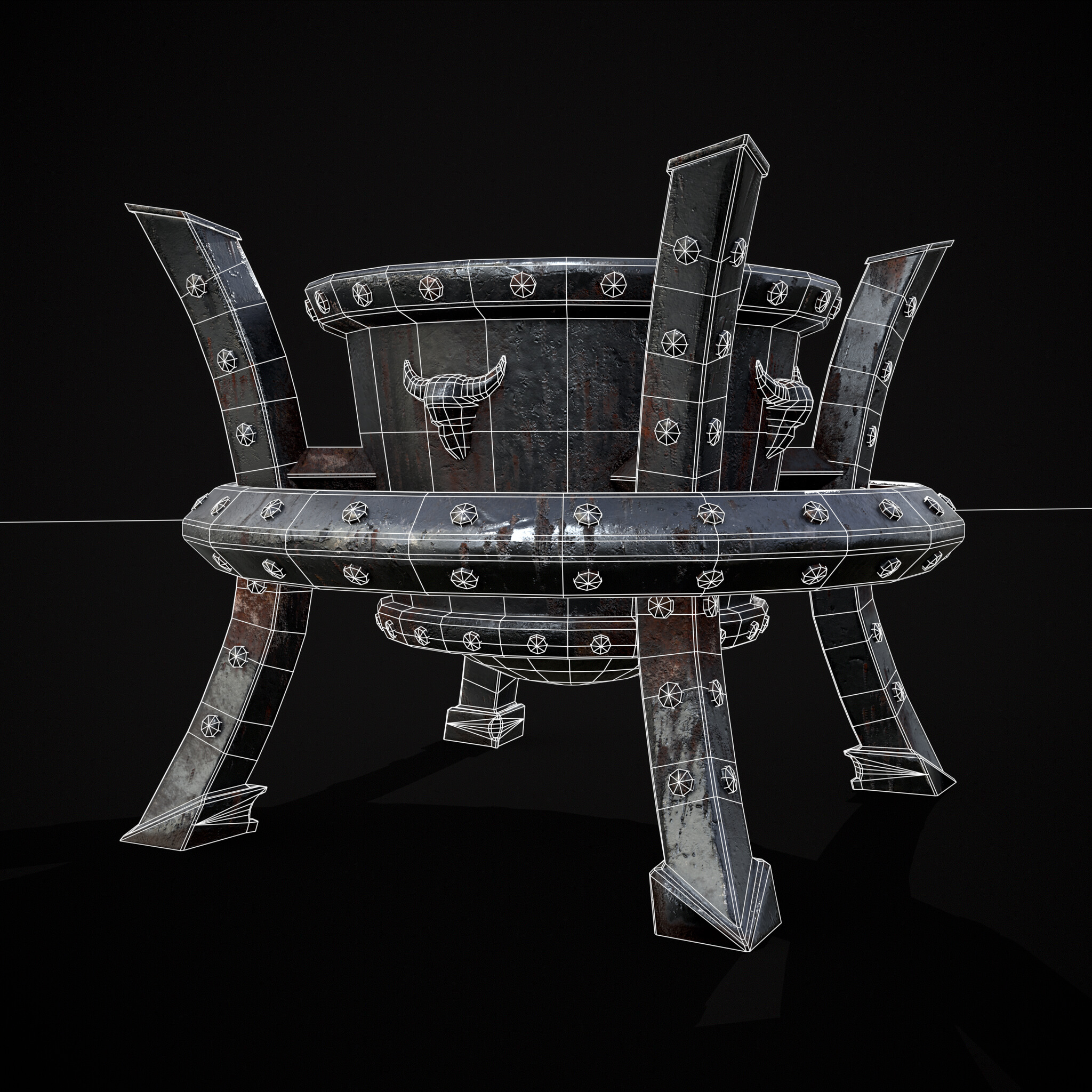 Gothic Iron Cauldron - 3D Model by Get Dead Entertainment