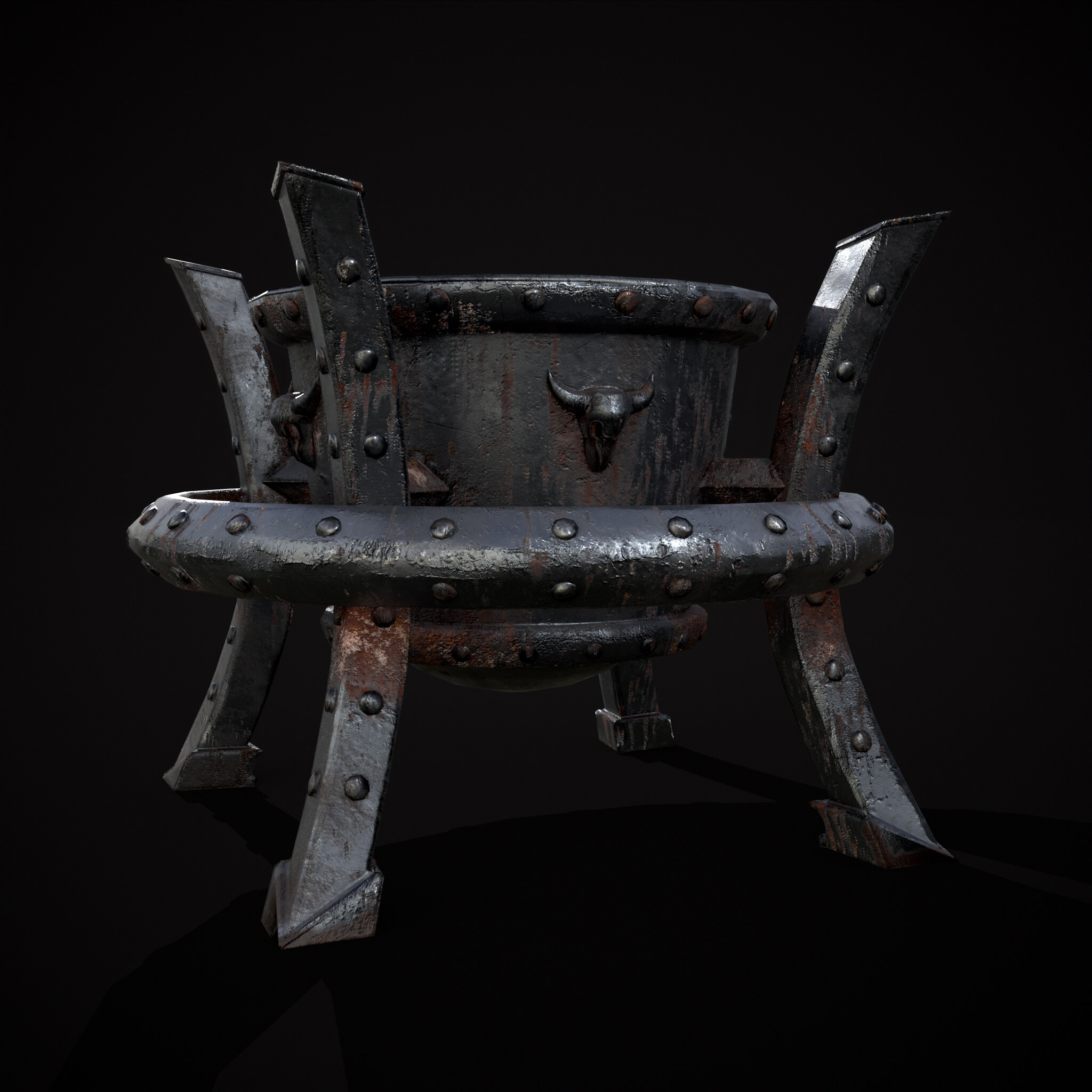Gothic Iron Cauldron - 3D Model by Get Dead Entertainment