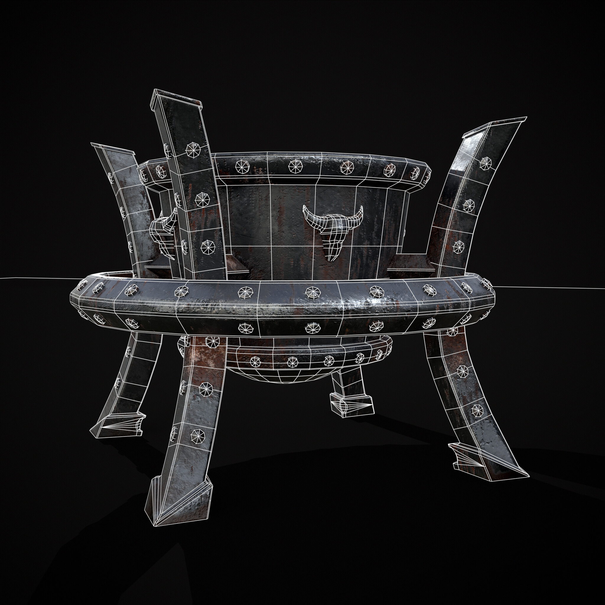 Gothic Iron Cauldron - 3D Model by Get Dead Entertainment