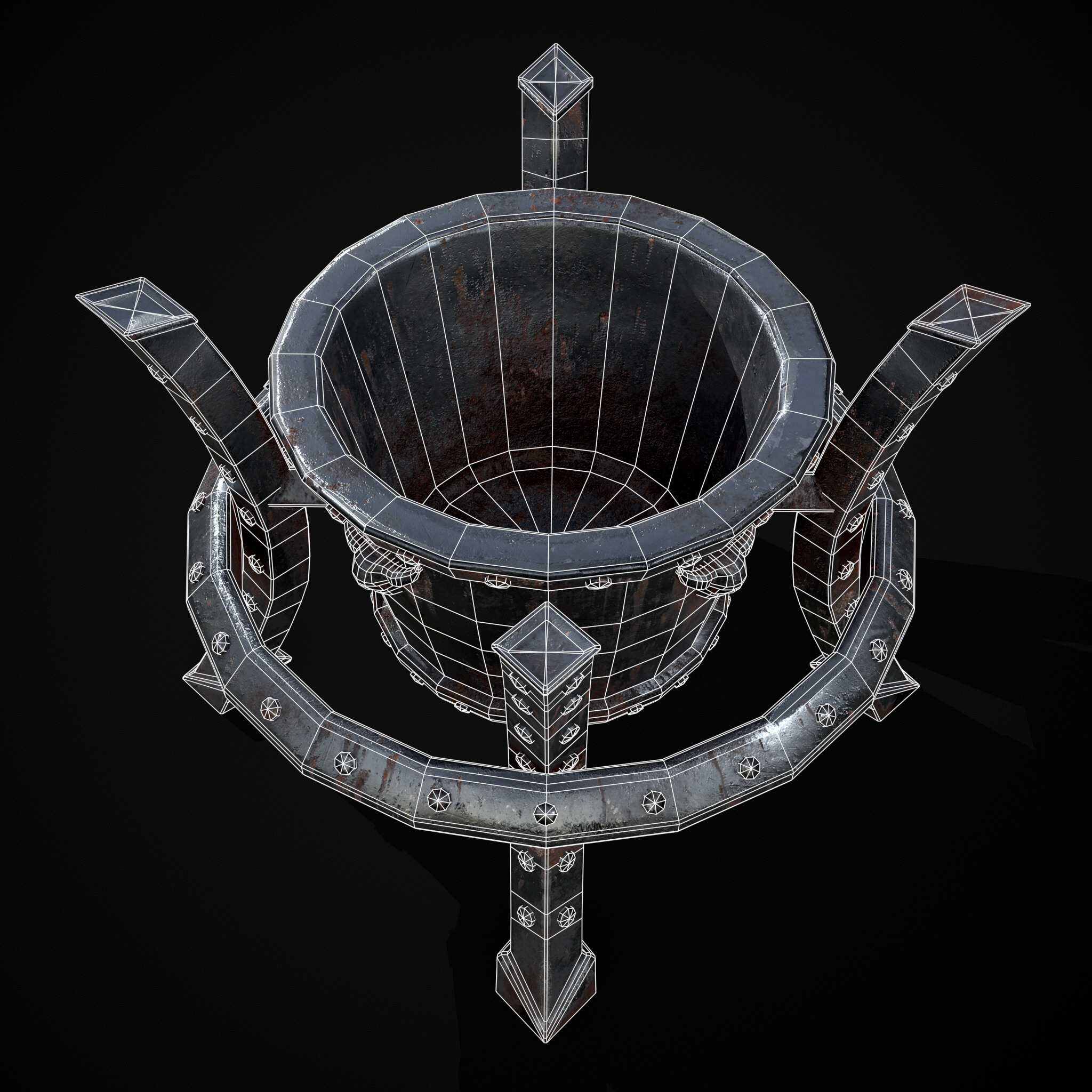Gothic Iron Cauldron - 3D Model by Get Dead Entertainment