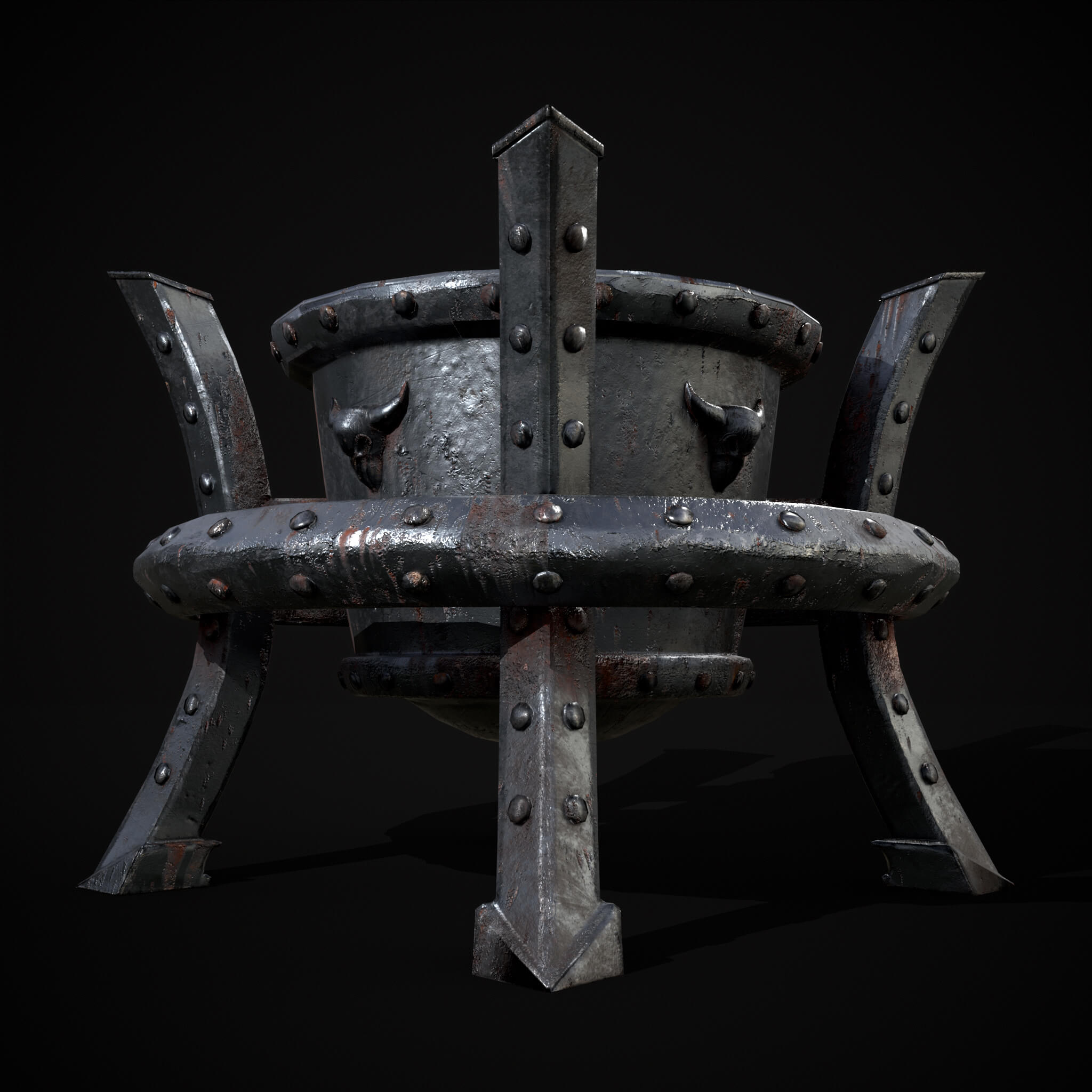 Gothic Iron Cauldron - 3D Model by Get Dead Entertainment