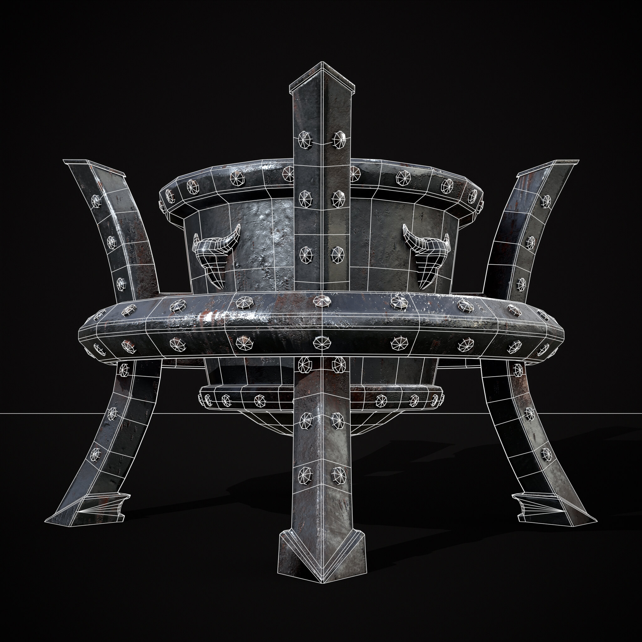 Gothic Iron Cauldron - 3D Model by Get Dead Entertainment