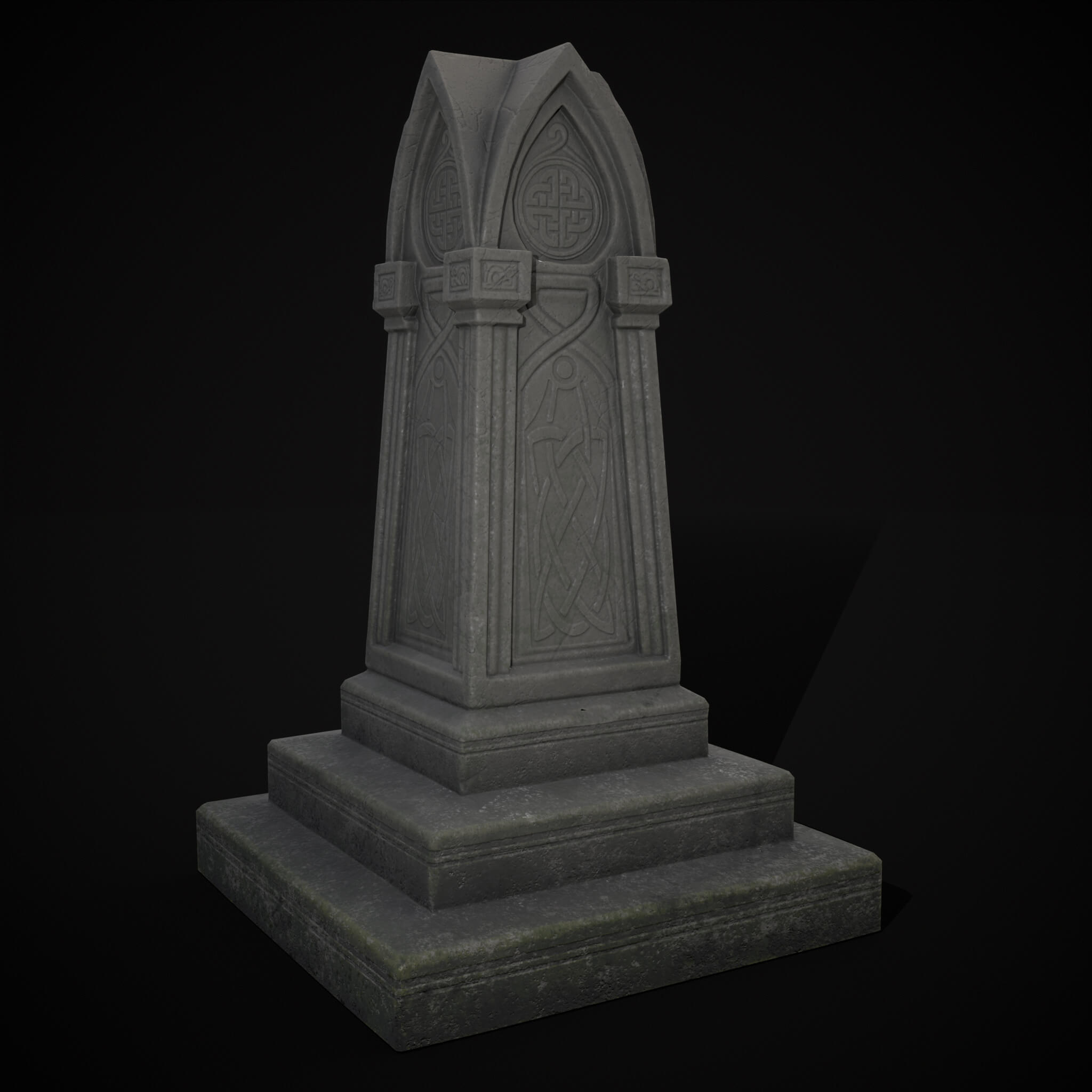 Gothic Obelisk Tombstone - 3D Model by Get Dead Entertainment