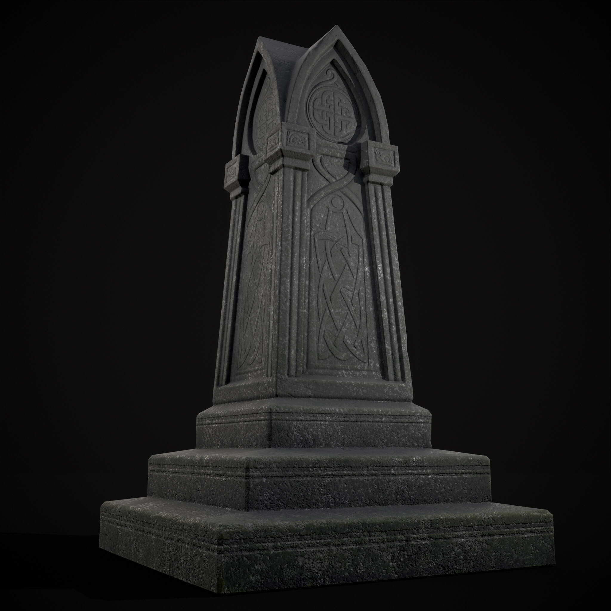 Gothic Obelisk Tombstone - 3D Model by Get Dead Entertainment