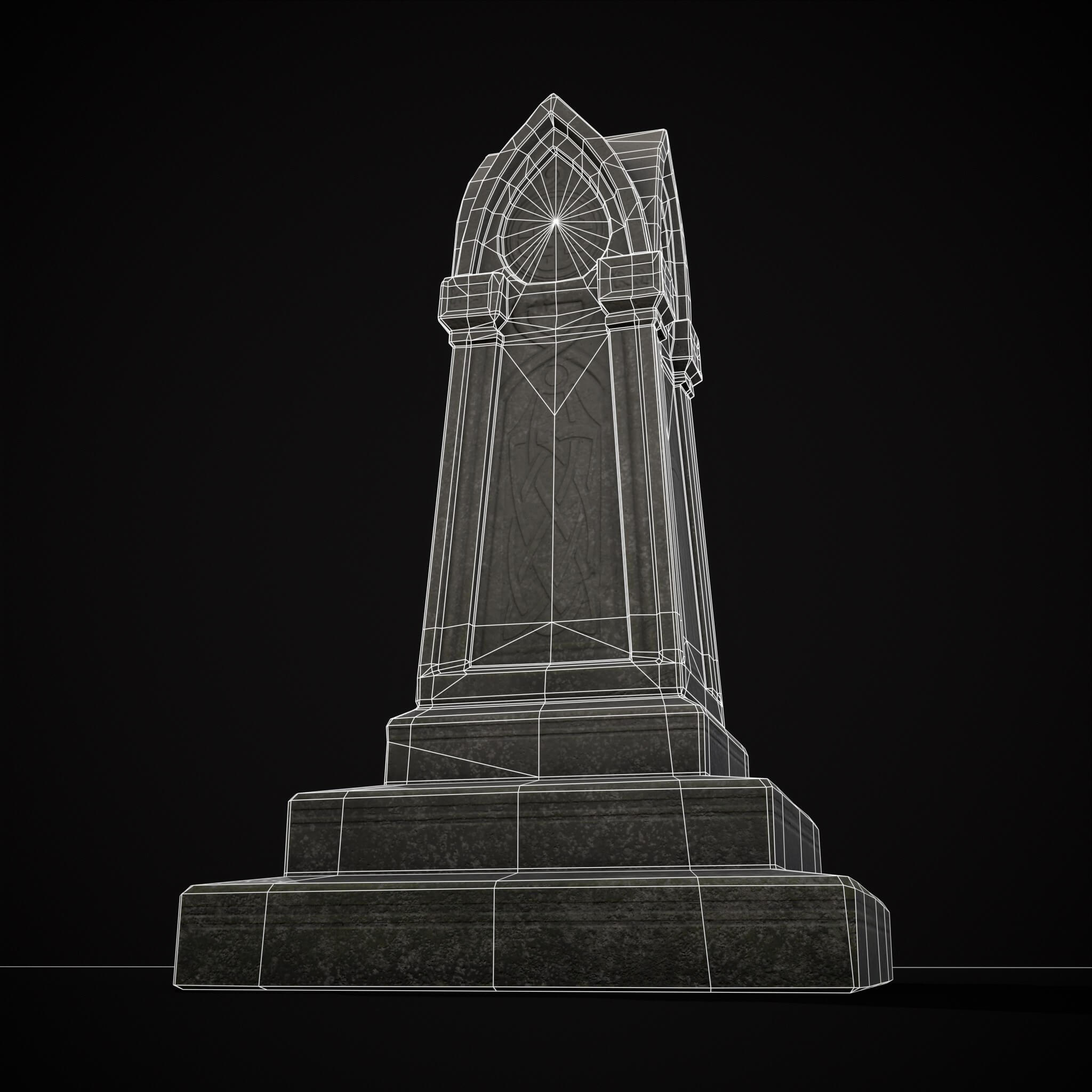 Gothic Obelisk Tombstone - 3D Model by Get Dead Entertainment