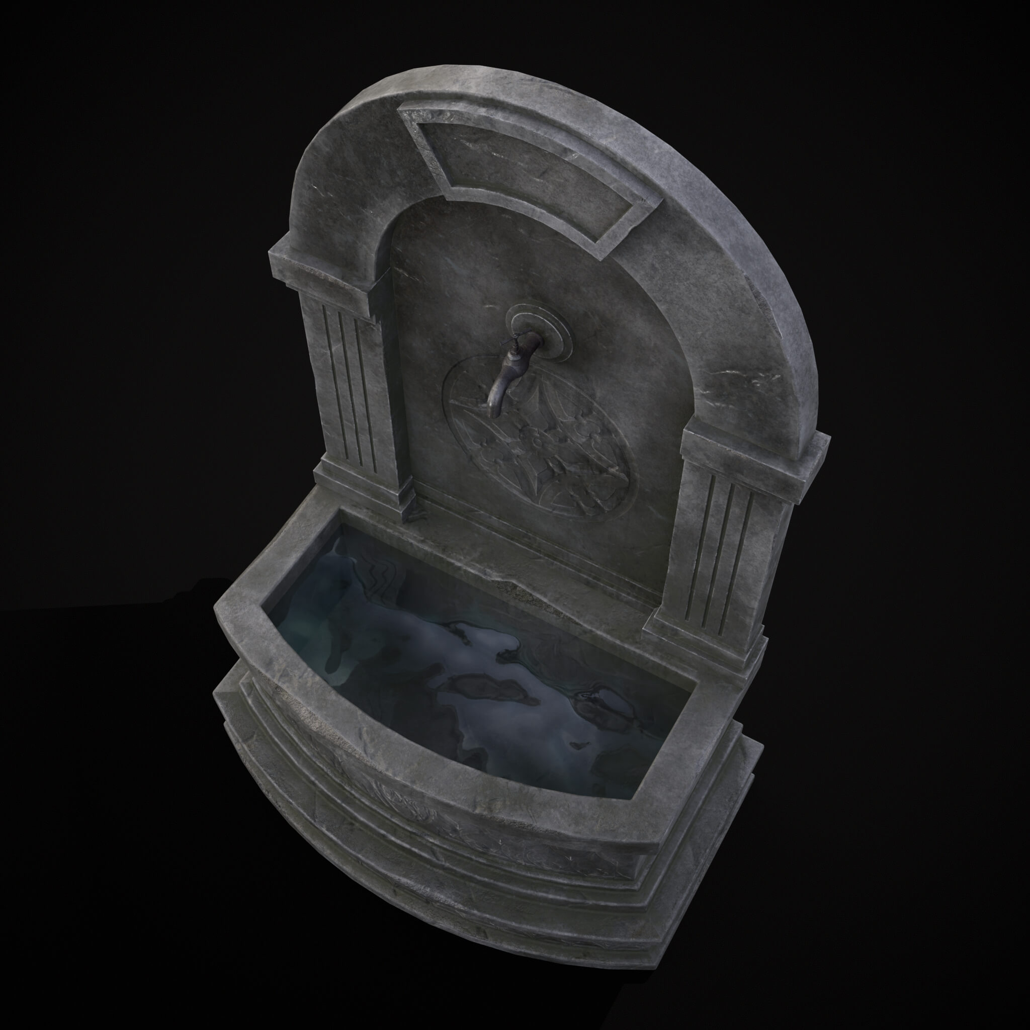 Gothic Wall Water Fountain - 3D Model by Get Dead Entertainment
