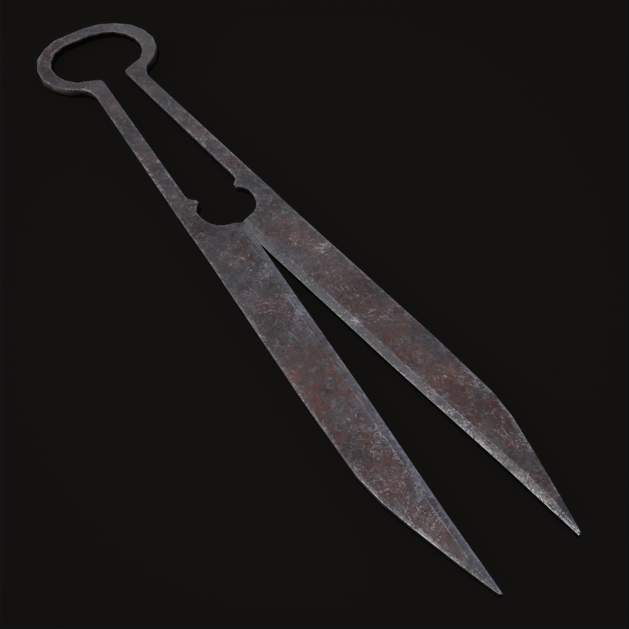 Hand Forged Spring Steel Medieval Shears - 3D Model by Get Dead ...