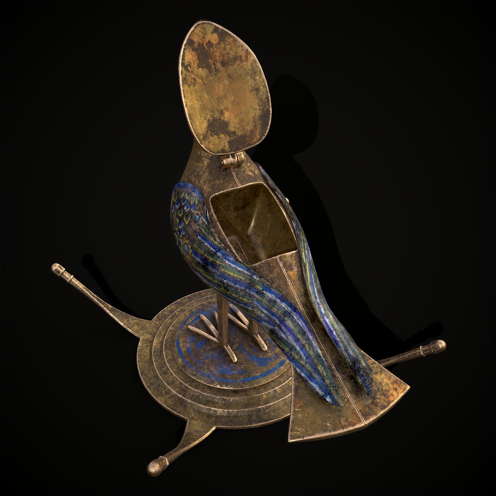 Hand Painted Gold Bird Coffer - 3D Model by Get Dead Entertainment
