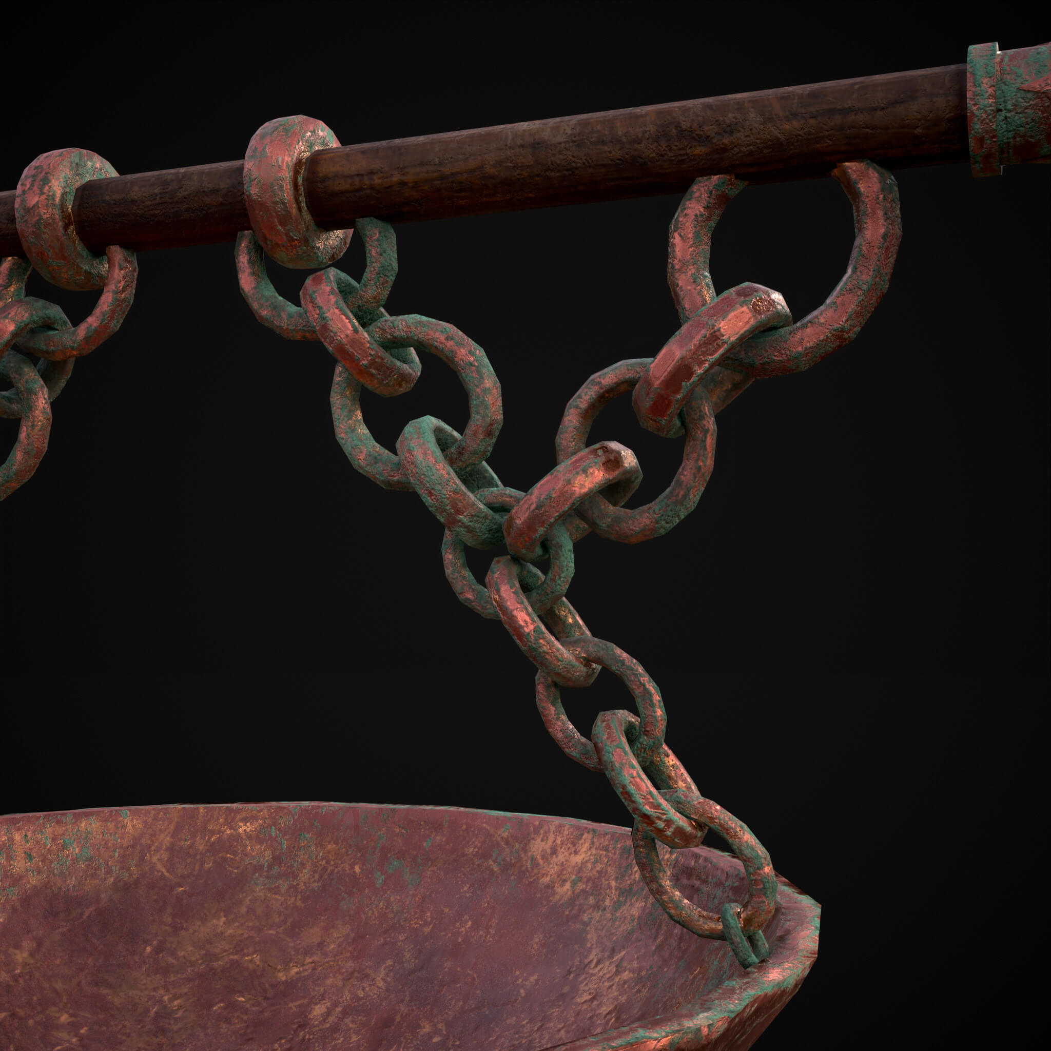 Hanging Copper Cauldron - 3D Model by Get Dead Entertainment
