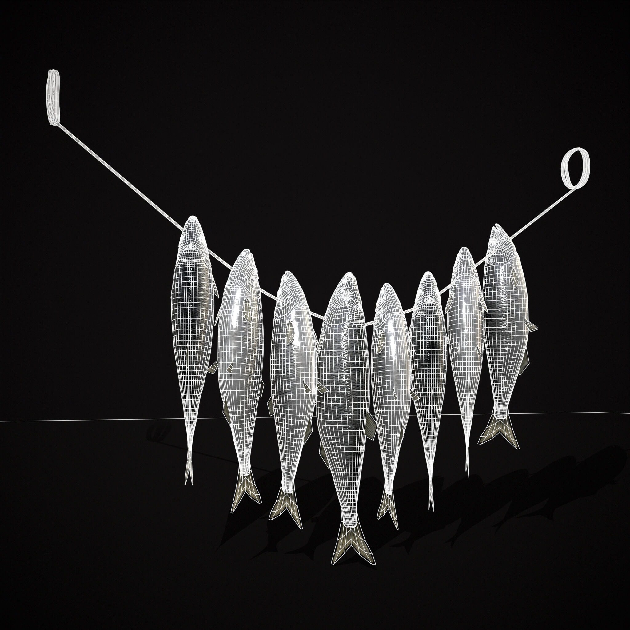 Hanging Herring Fish - 3D Model by Get Dead Entertainment