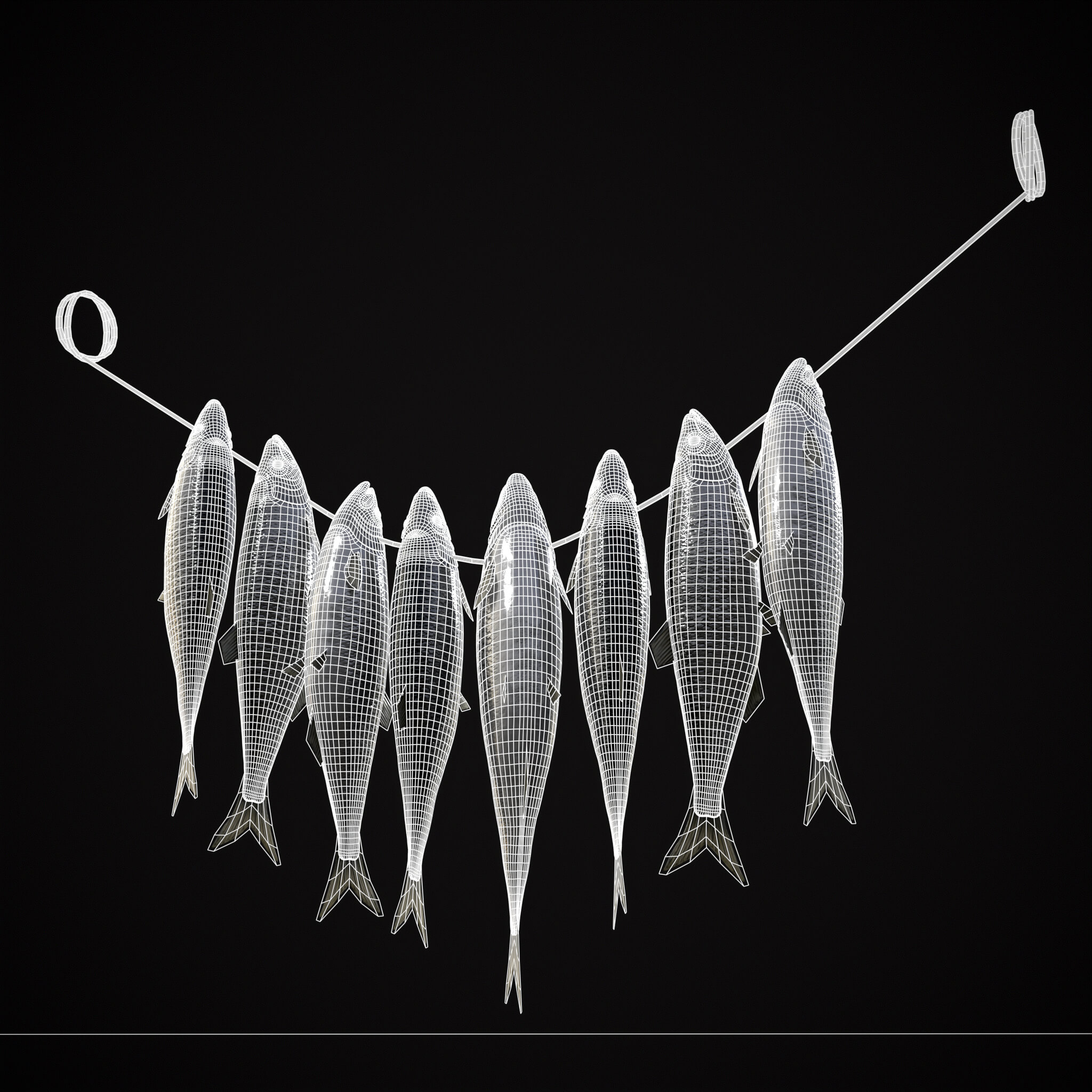 Hanging Herring Fish - 3D Model by Get Dead Entertainment