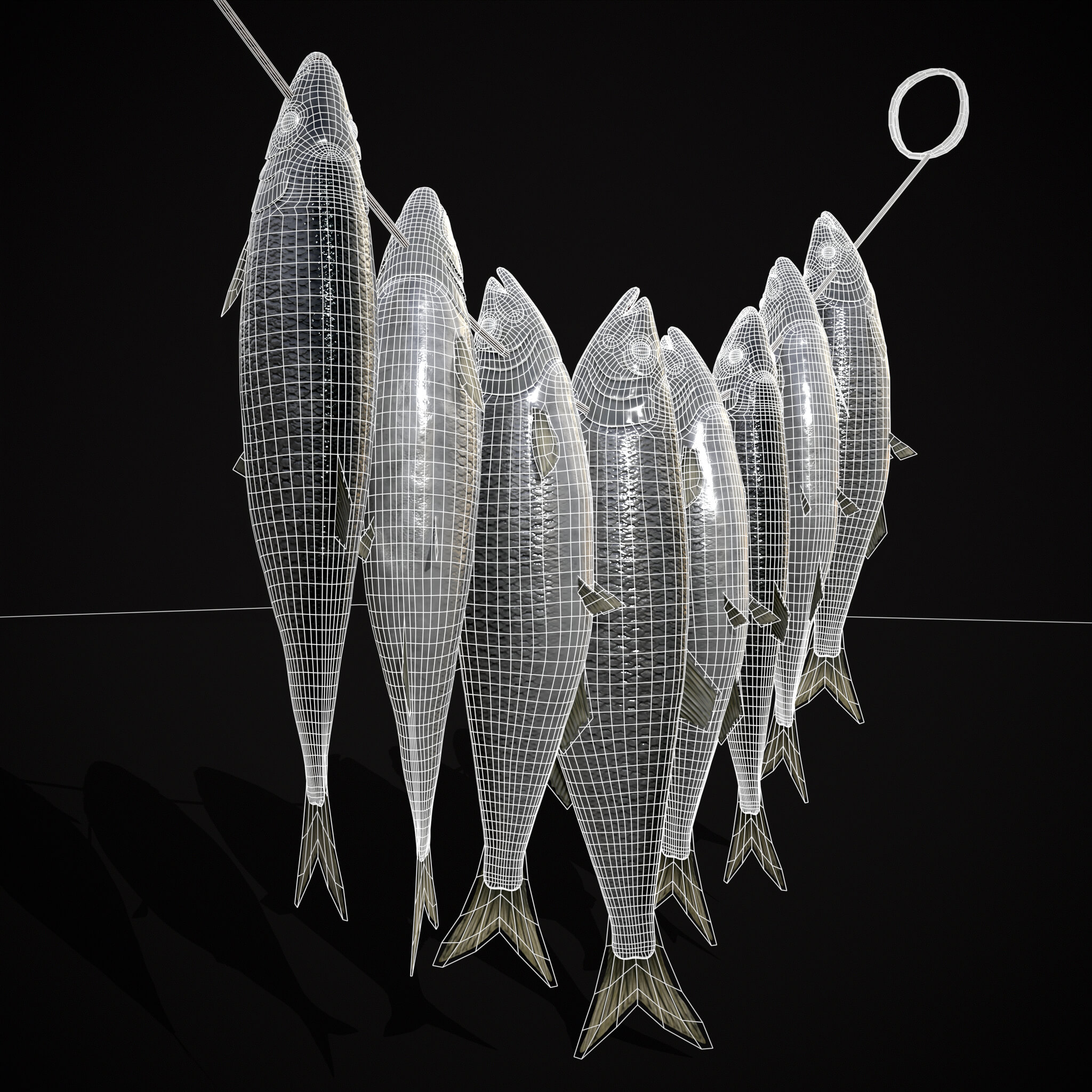 Hanging Herring Fish - 3D Model by Get Dead Entertainment