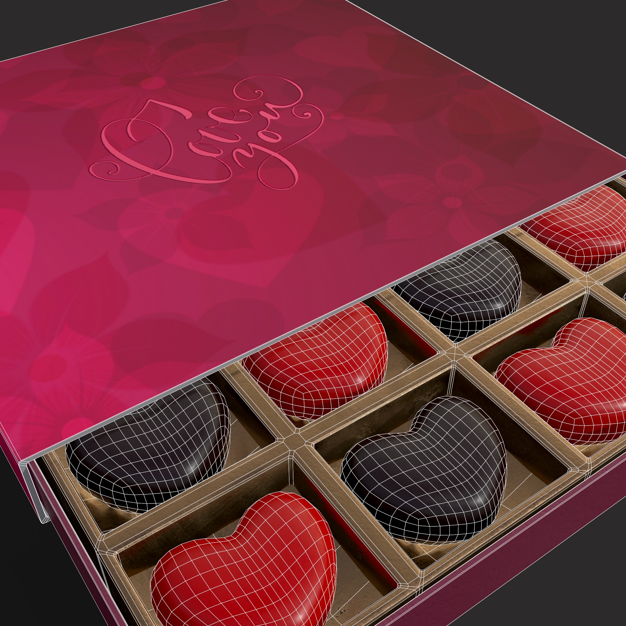 Heart Chocolates Box - 3D Model by Get Dead Entertainment