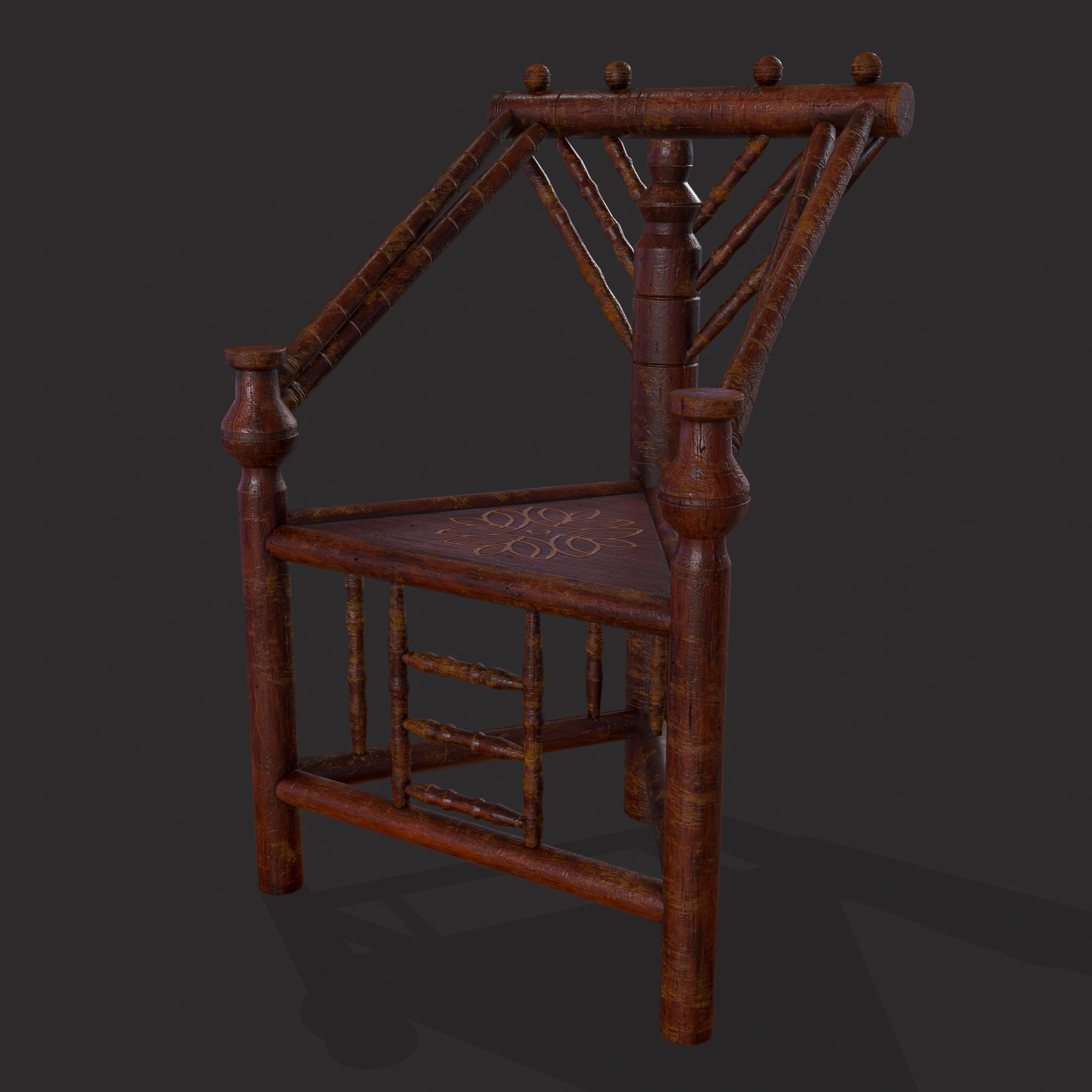High End Elegant Medieval Chair - 3D Model by Get Dead Entertainment