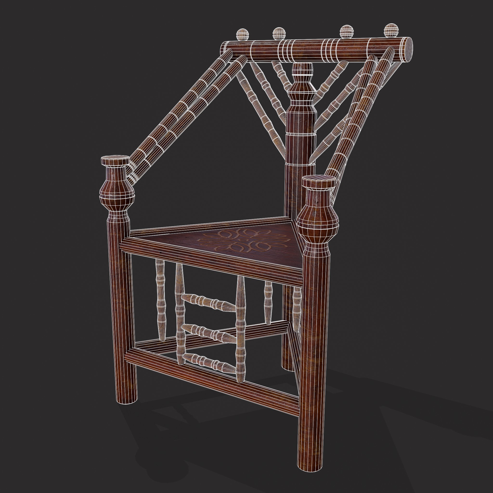 High End Elegant Medieval Chair - 3D Model by Get Dead Entertainment