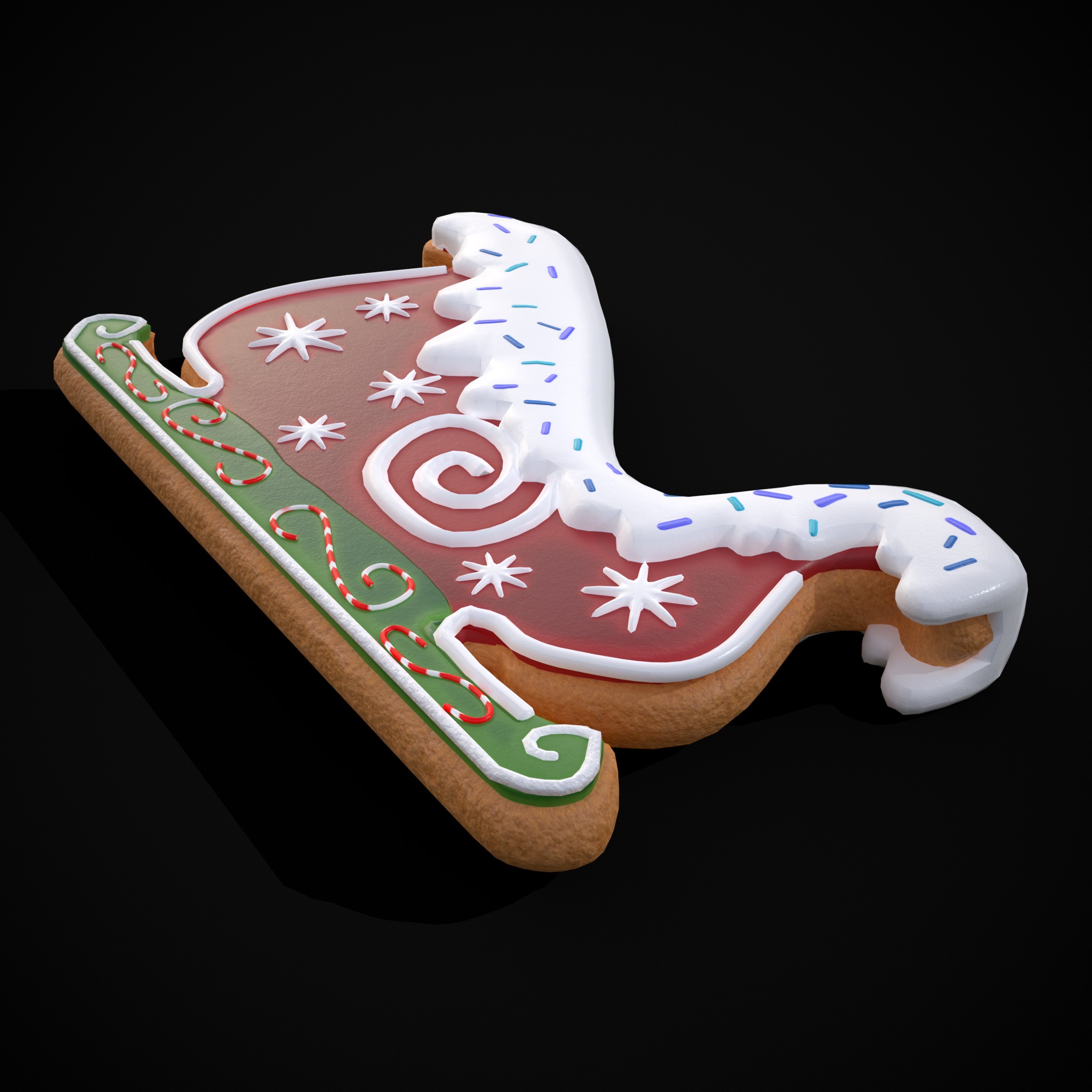 Holiday Sleigh Decorated Cookie - 3D Model by Get Dead Entertainment