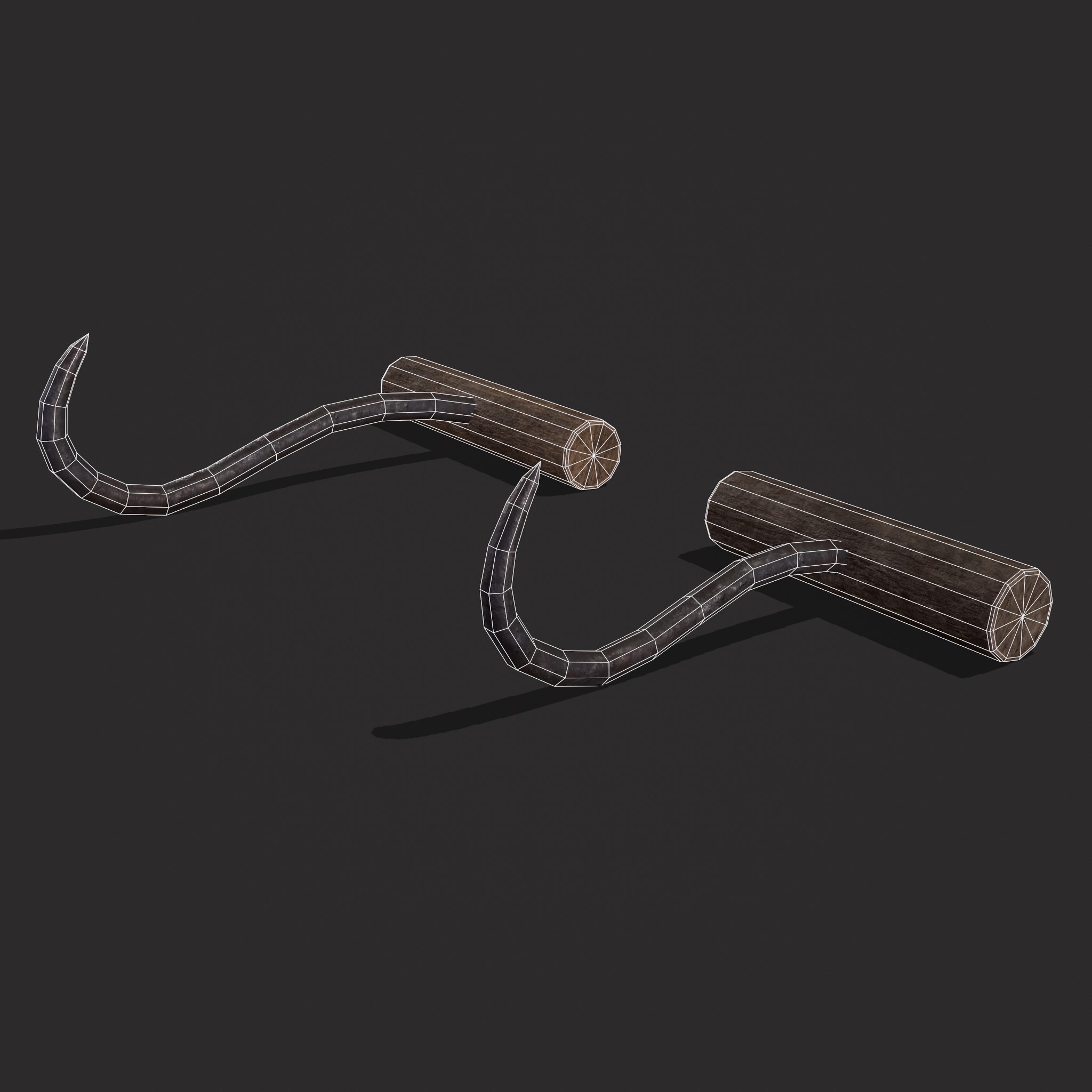 Hooks Old Wooden - 3D Model by Get Dead Entertainment