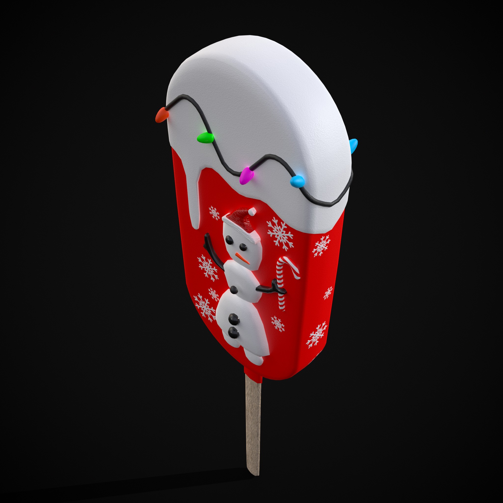 Ice Cream on a Stick Snowman - 3D Model by Get Dead Entertainment