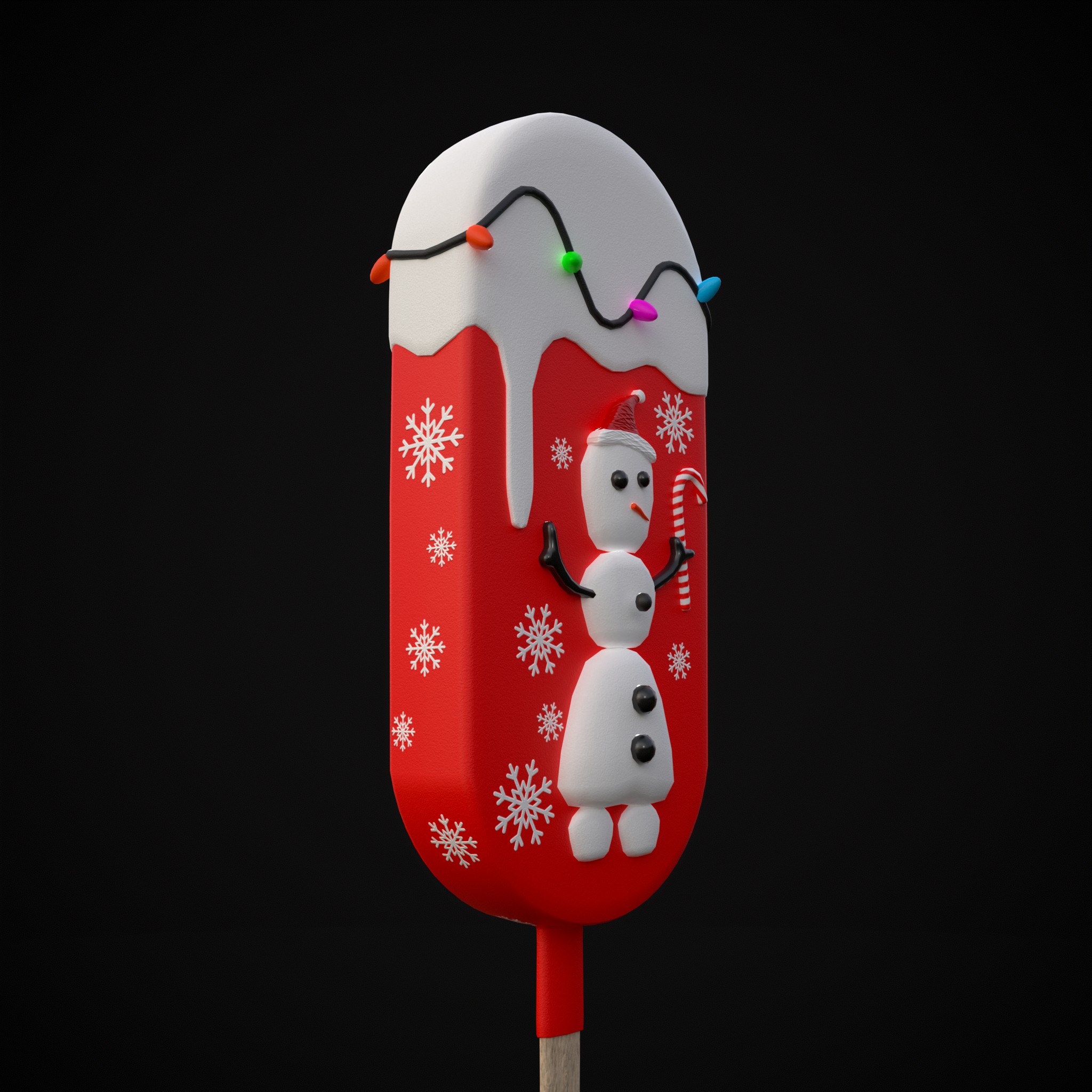 Ice Cream on a Stick Snowman - 3D Model by Get Dead Entertainment
