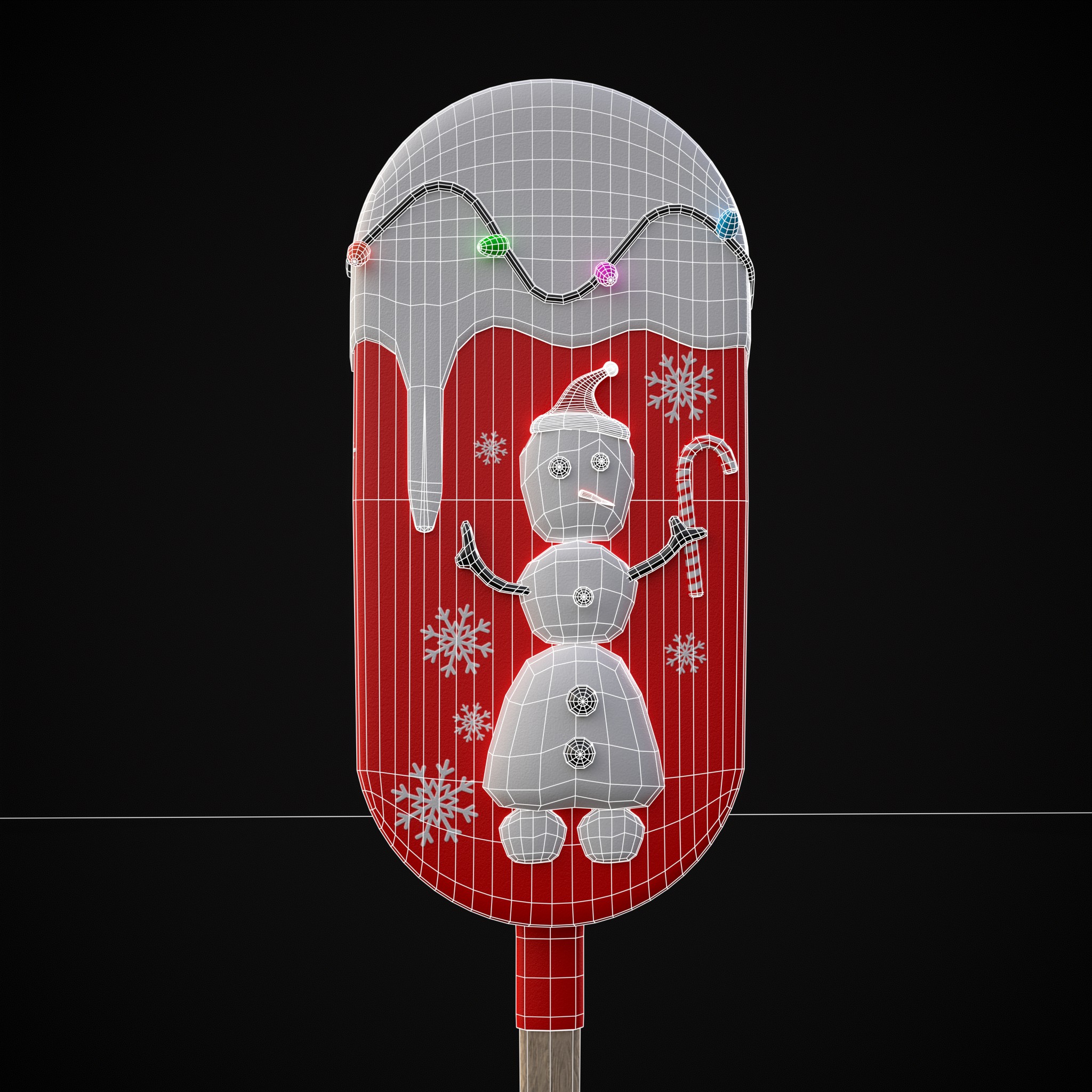Ice Cream on a Stick Snowman - 3D Model by Get Dead Entertainment