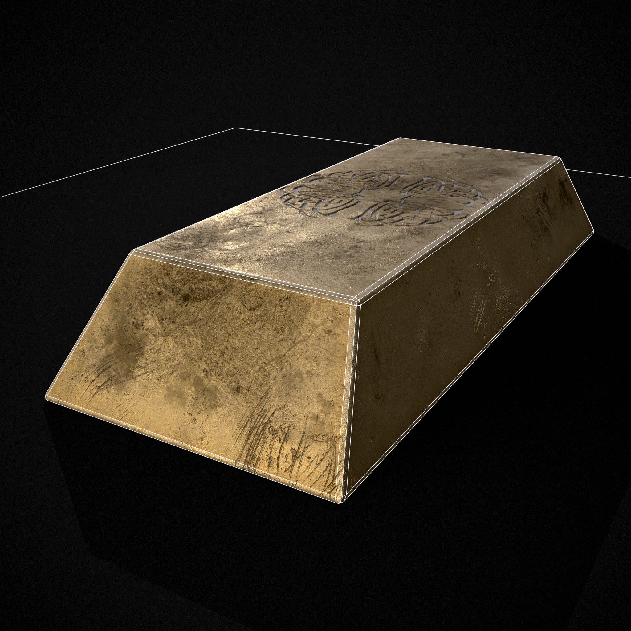 Inlaid Gold Bar - 3D Model by Get Dead Entertainment