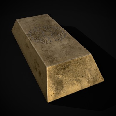 Inlaid Gold Bar - 3D Model by Get Dead Entertainment