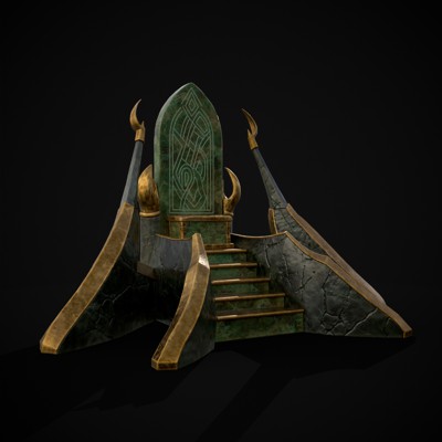 Jade Marble Throne - 3D Model by Get Dead Entertainment