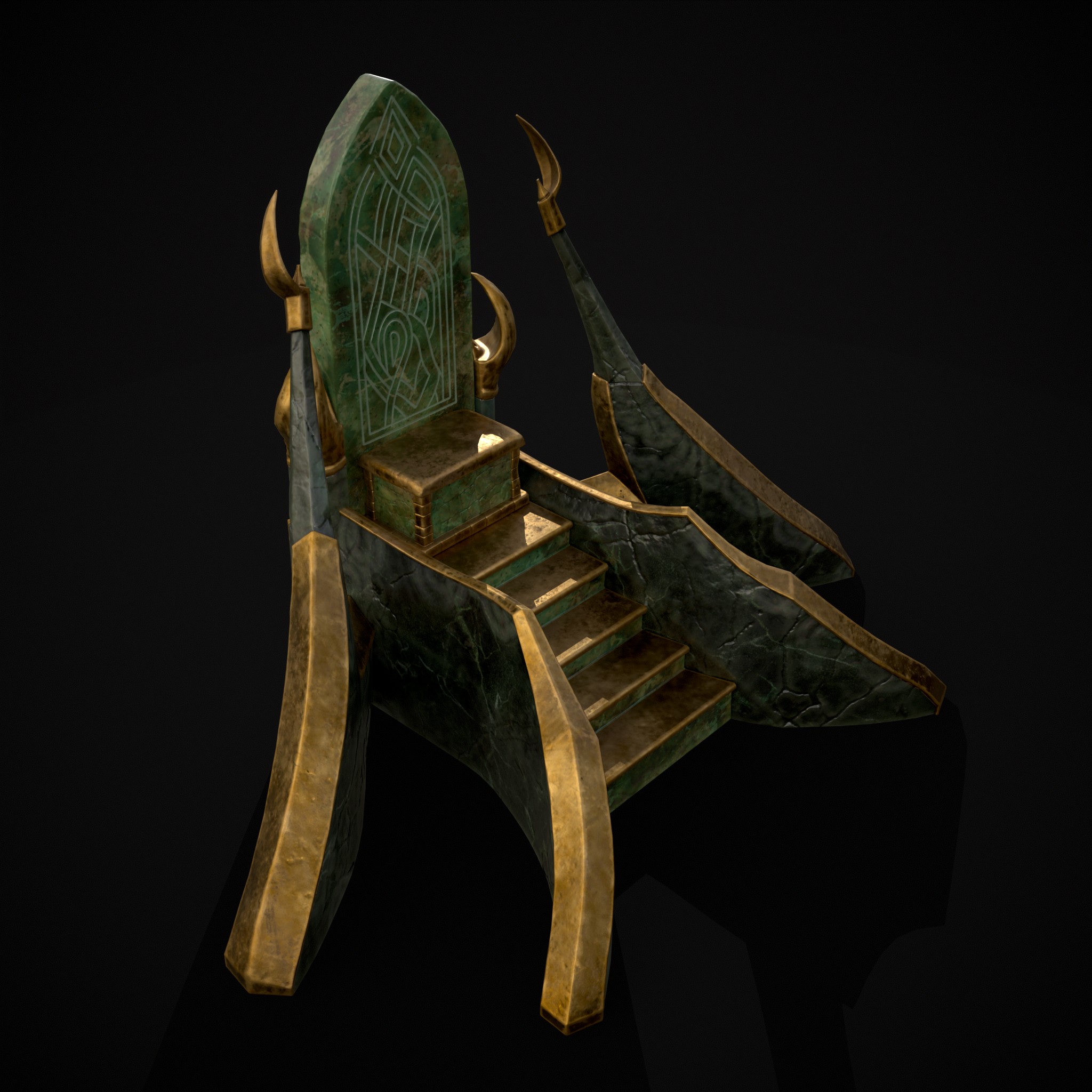 Jade Marble Throne - 3D Model by Get Dead Entertainment