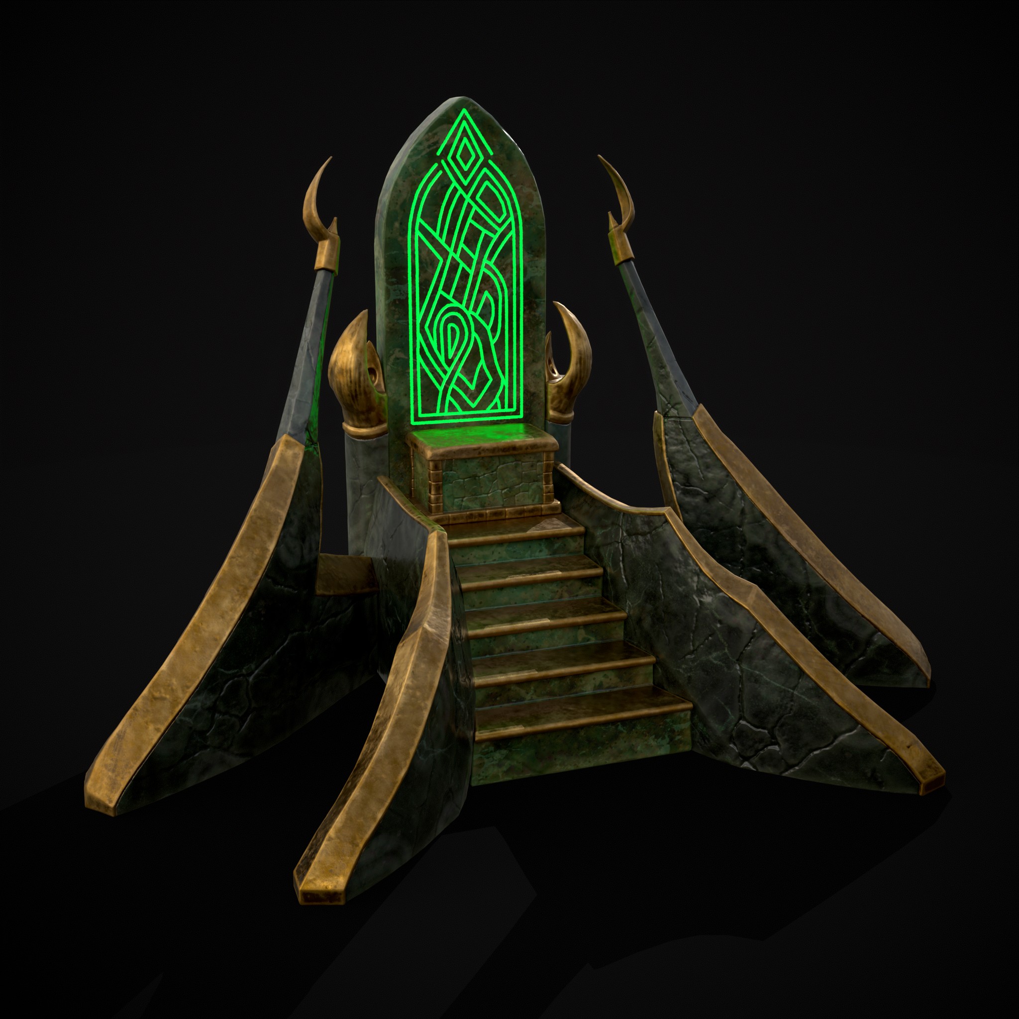 Jade Marble Throne - 3D Model by Get Dead Entertainment