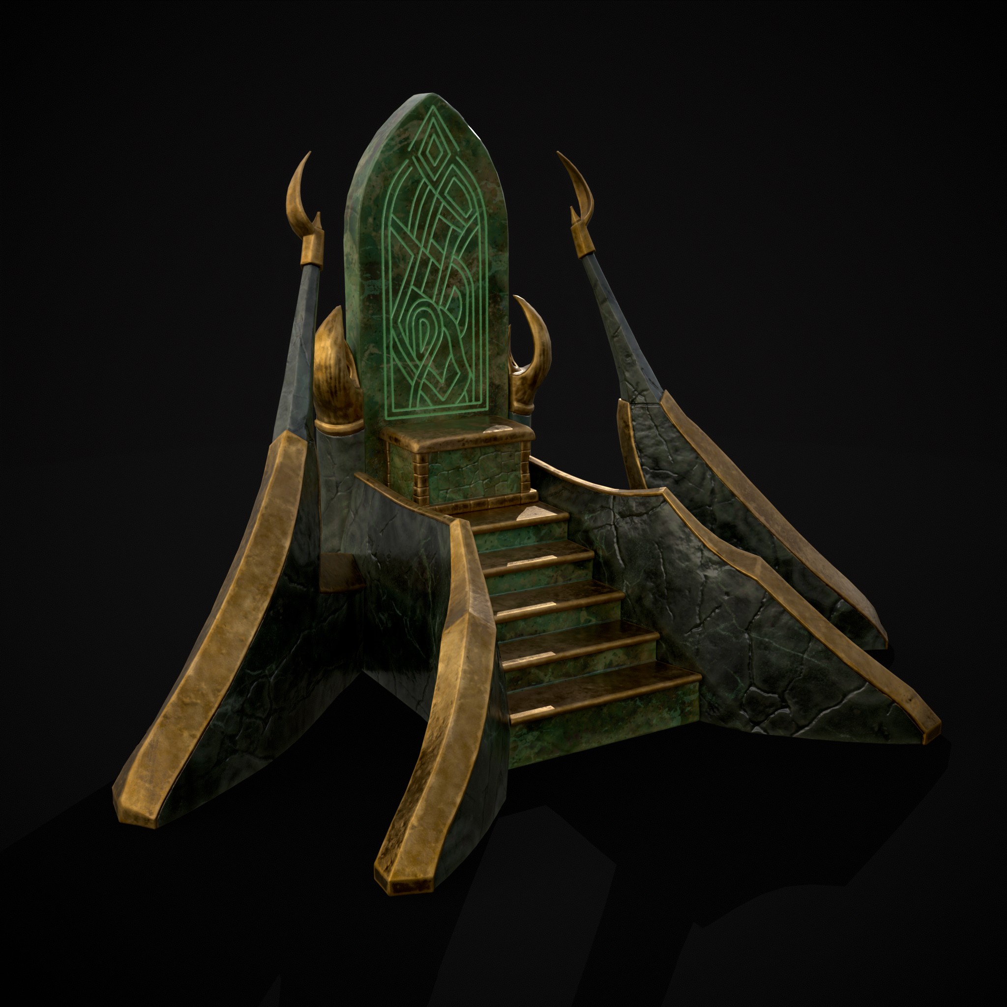Jade Marble Throne - 3D Model by Get Dead Entertainment