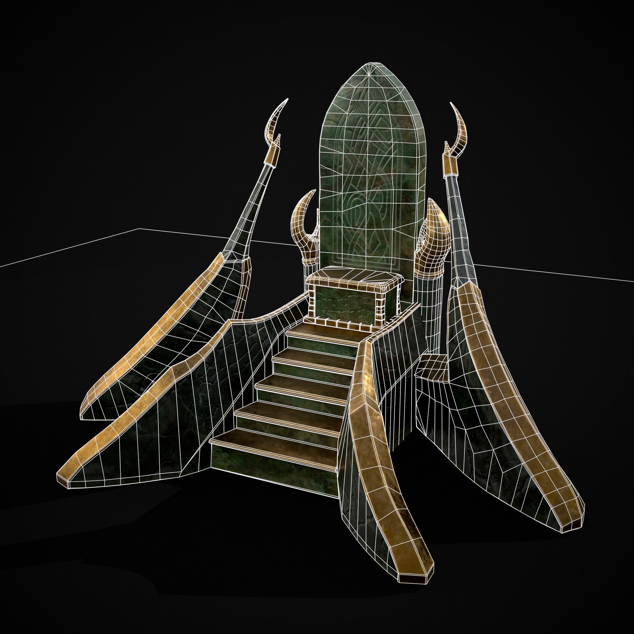 Jade Marble Throne - 3D Model by Get Dead Entertainment