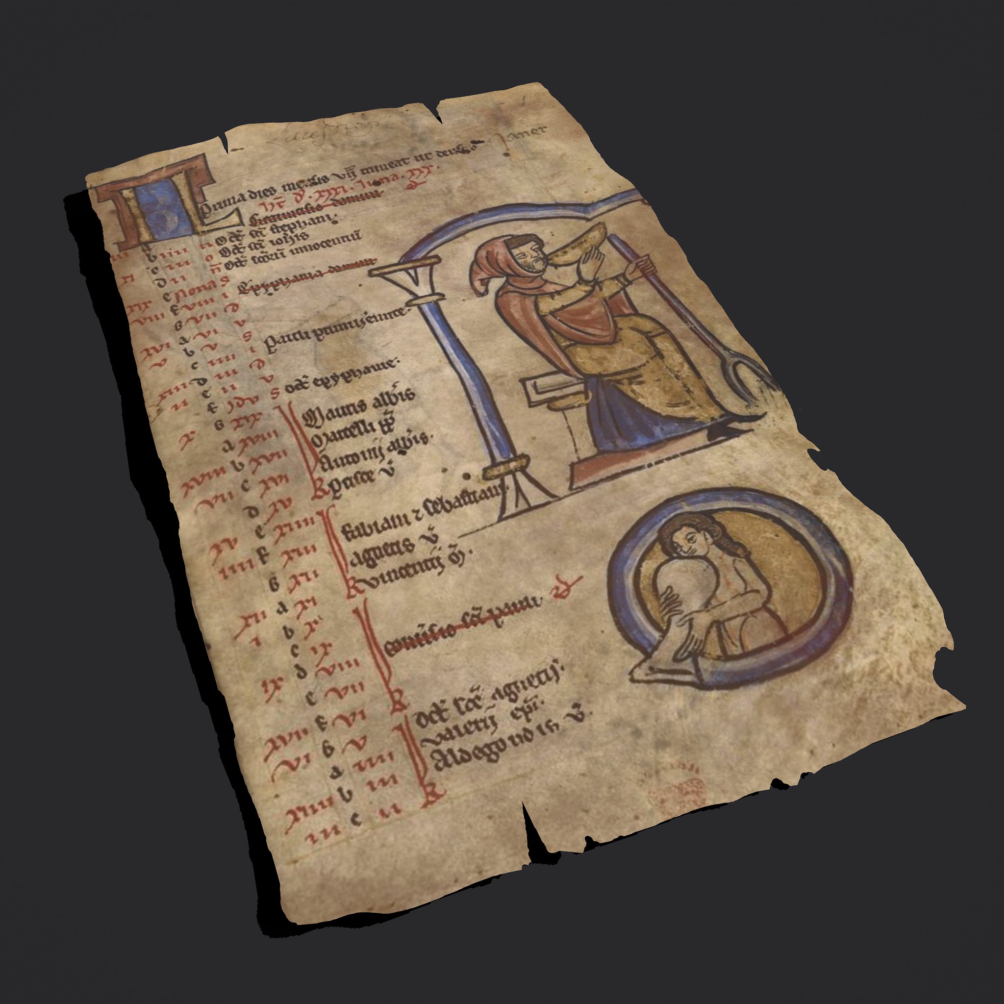 January Manuscript Page - 3D Model by Get Dead Entertainment