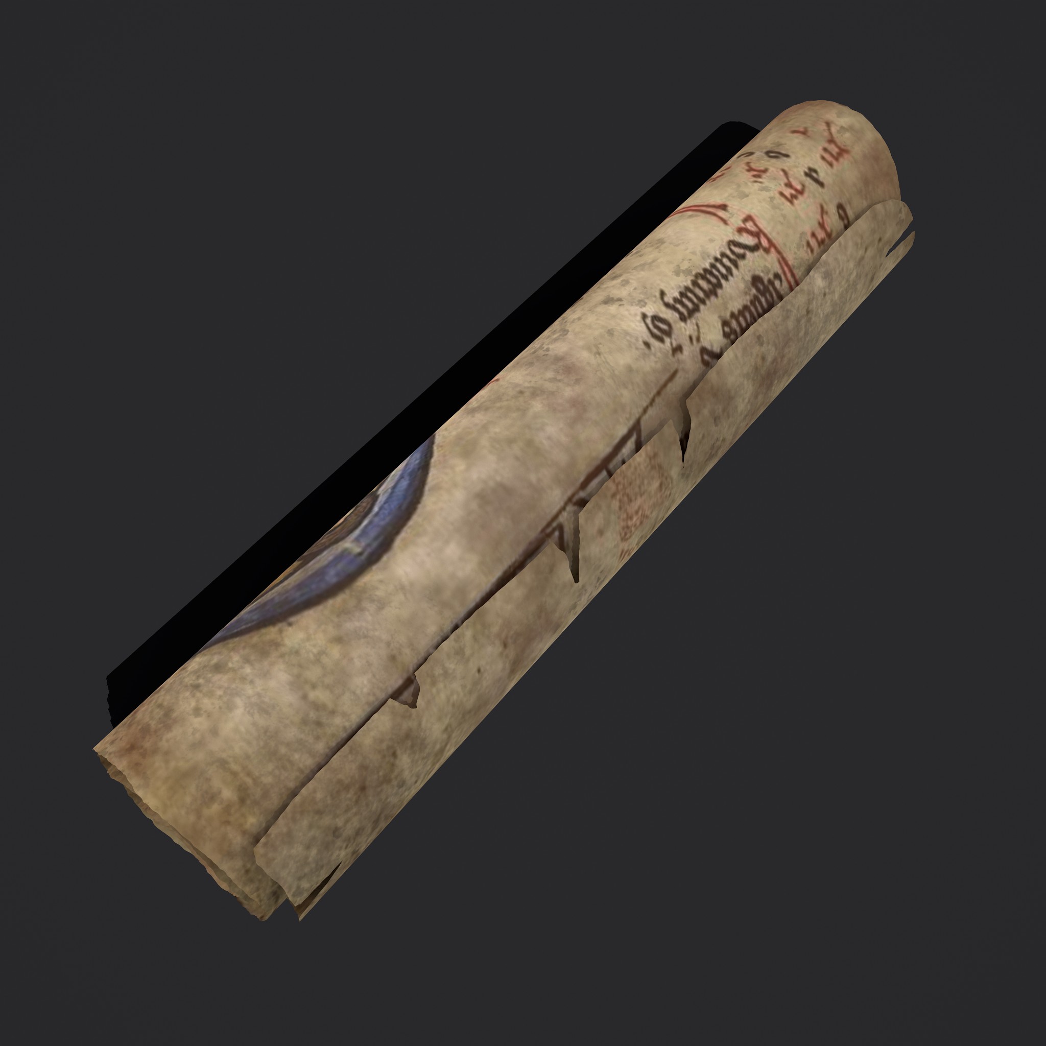 January Manuscript Scroll - 3D Model by Get Dead Entertainment