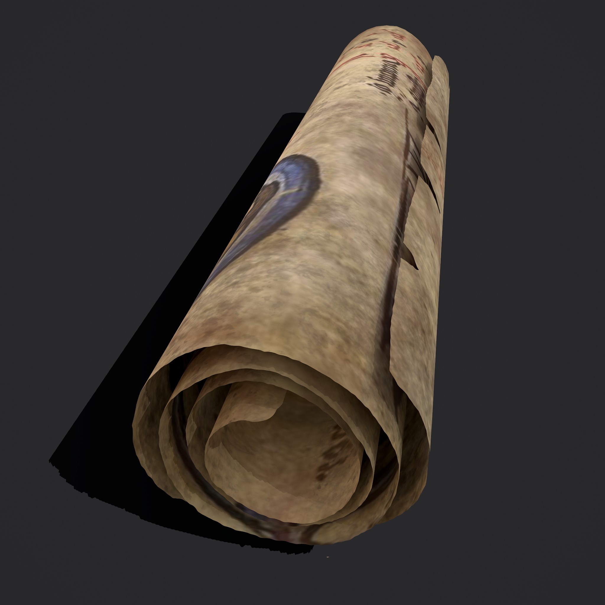 January Manuscript Scroll - 3D Model by Get Dead Entertainment