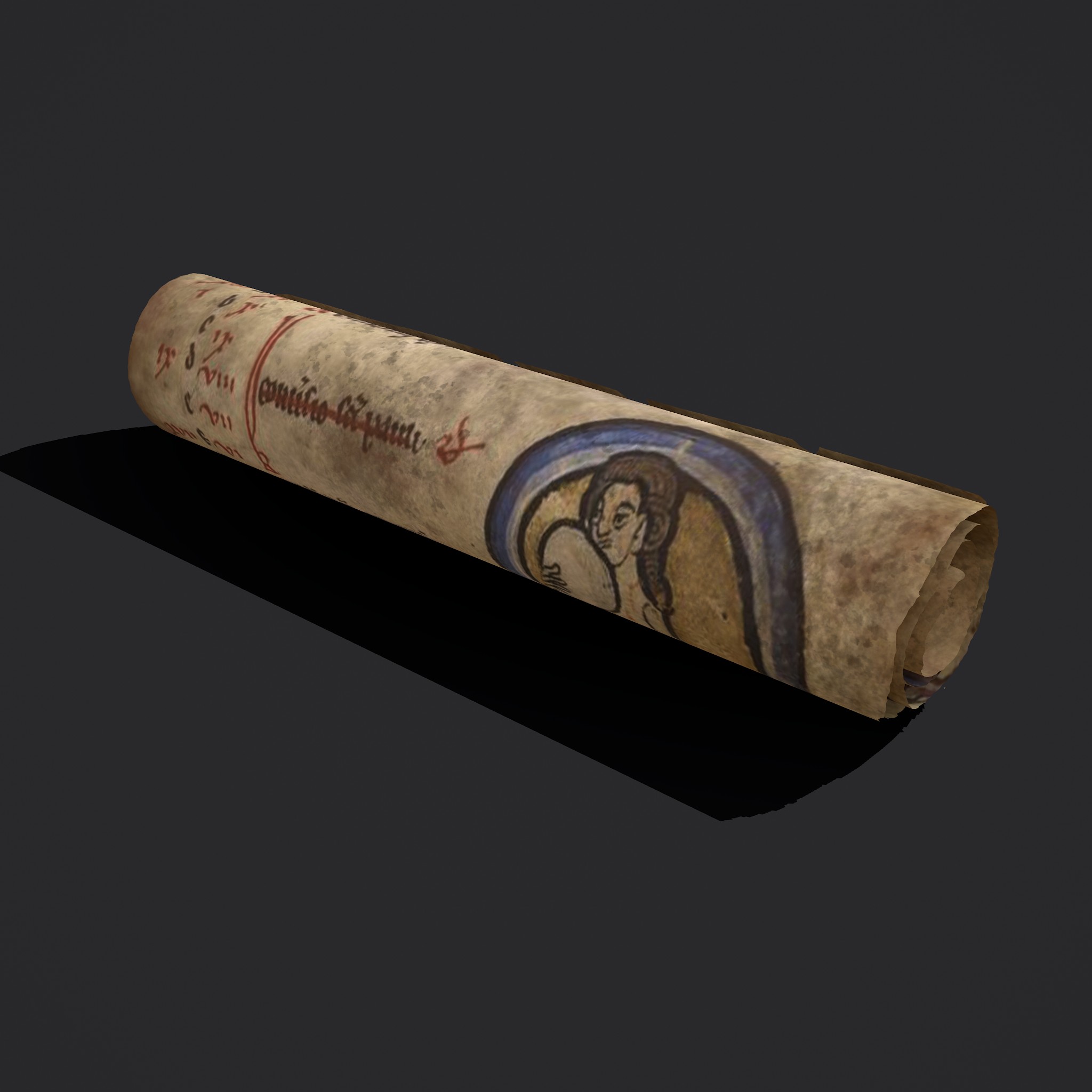 January Manuscript Scroll - 3D Model by Get Dead Entertainment