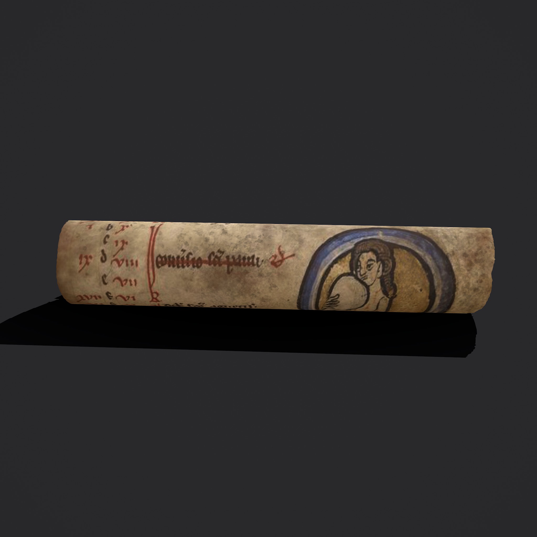January Manuscript Scroll - 3D Model by Get Dead Entertainment