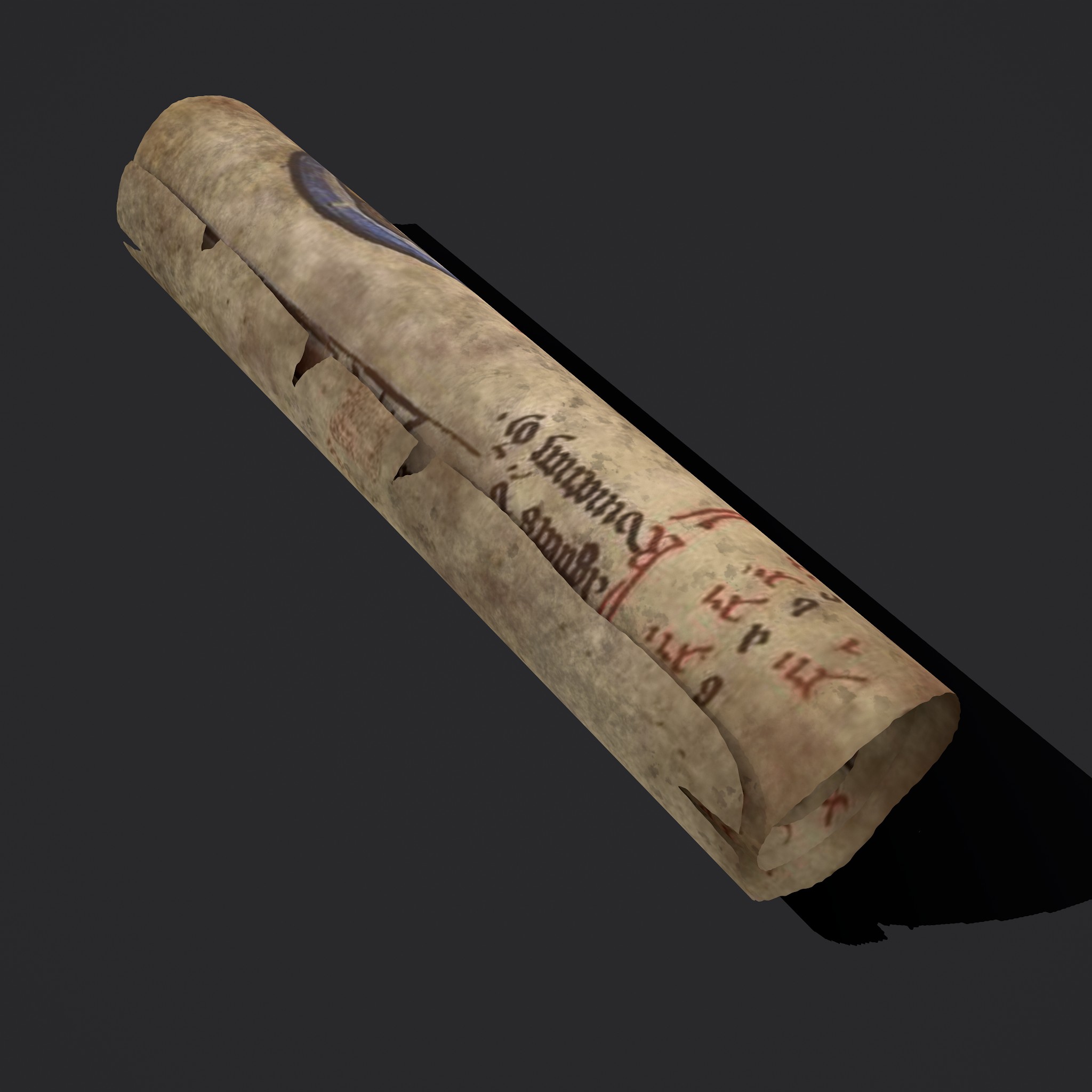 January Manuscript Scroll - 3D Model by Get Dead Entertainment