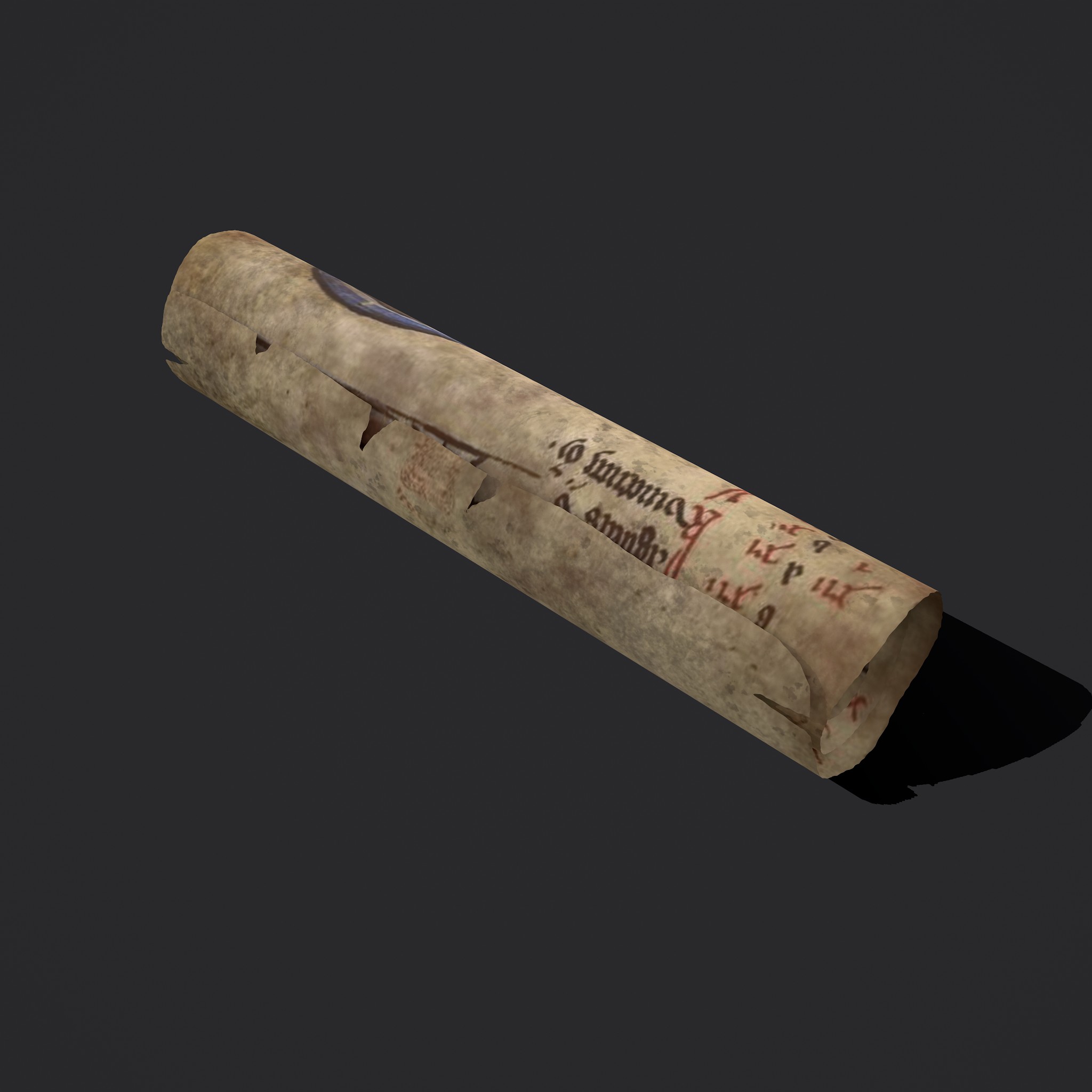 January Manuscript Scroll - 3D Model by Get Dead Entertainment
