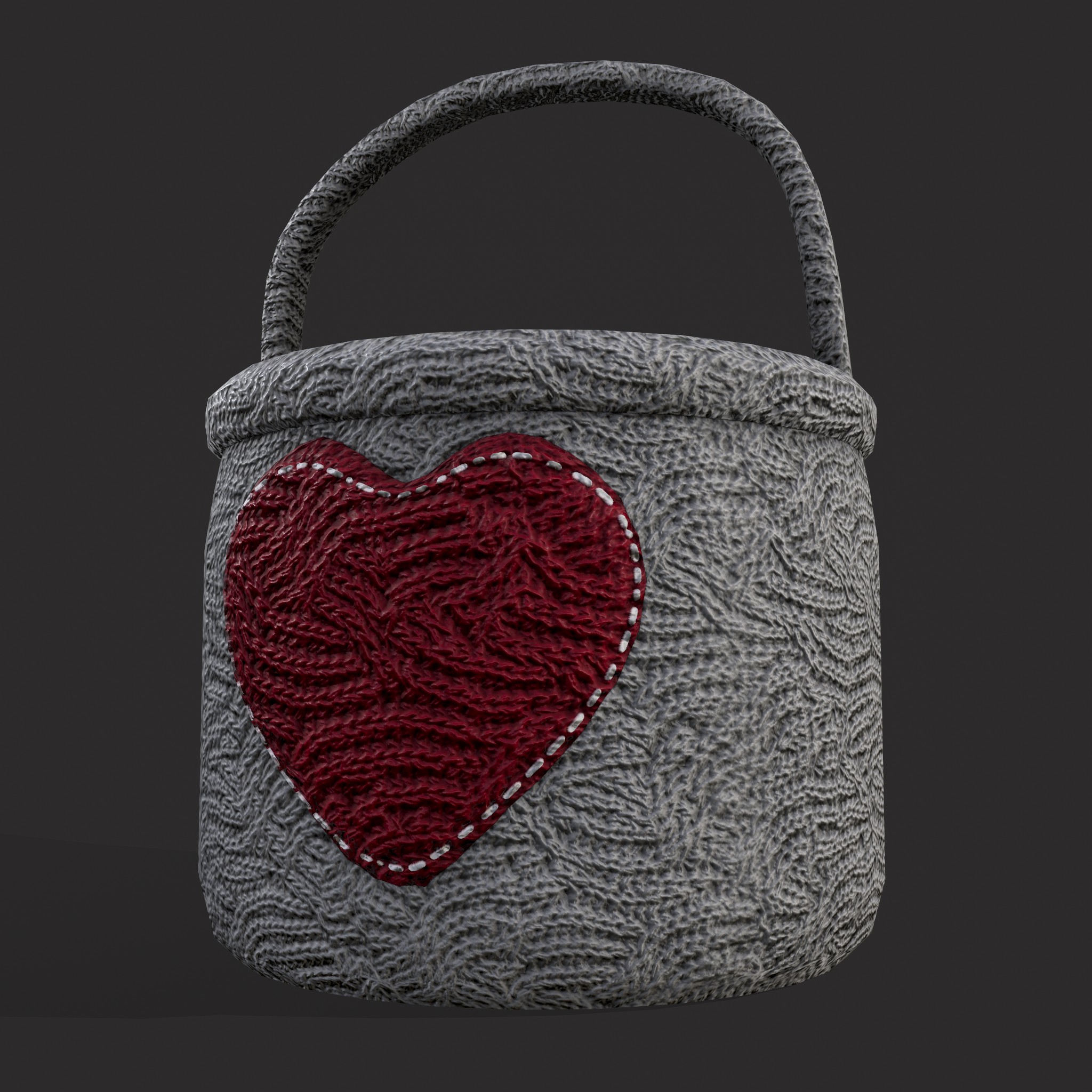 Knitted Heart Basket - 3D Model by Get Dead Entertainment
