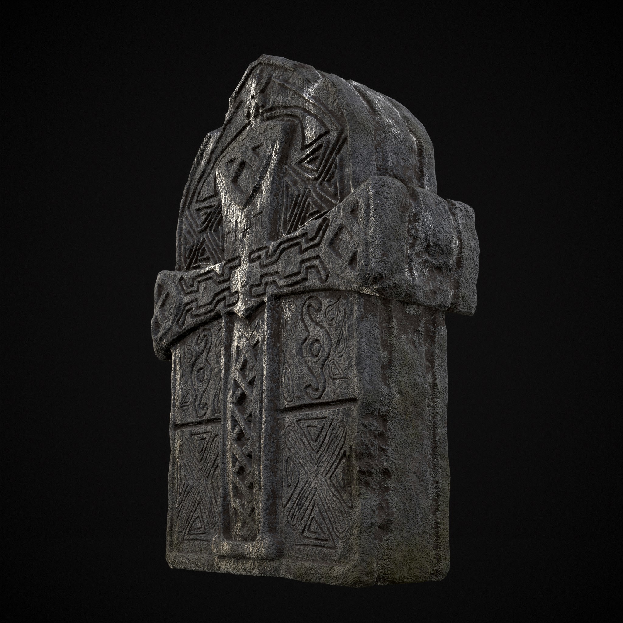 Knotted Engraved Cross Standard Gravestone - 3D Model by Get Dead ...