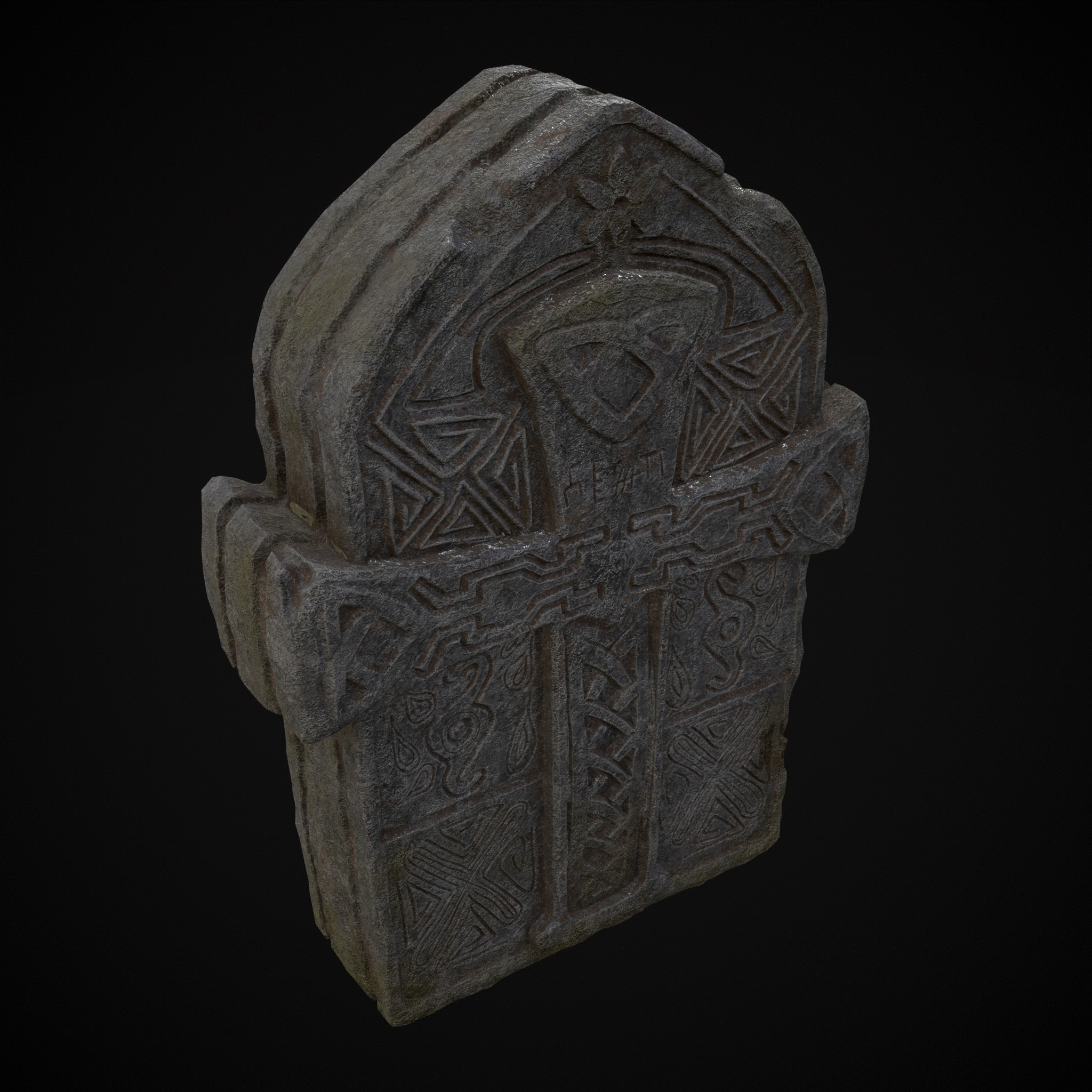 Knotted Engraved Cross Standard Gravestone - 3D Model by Get Dead ...