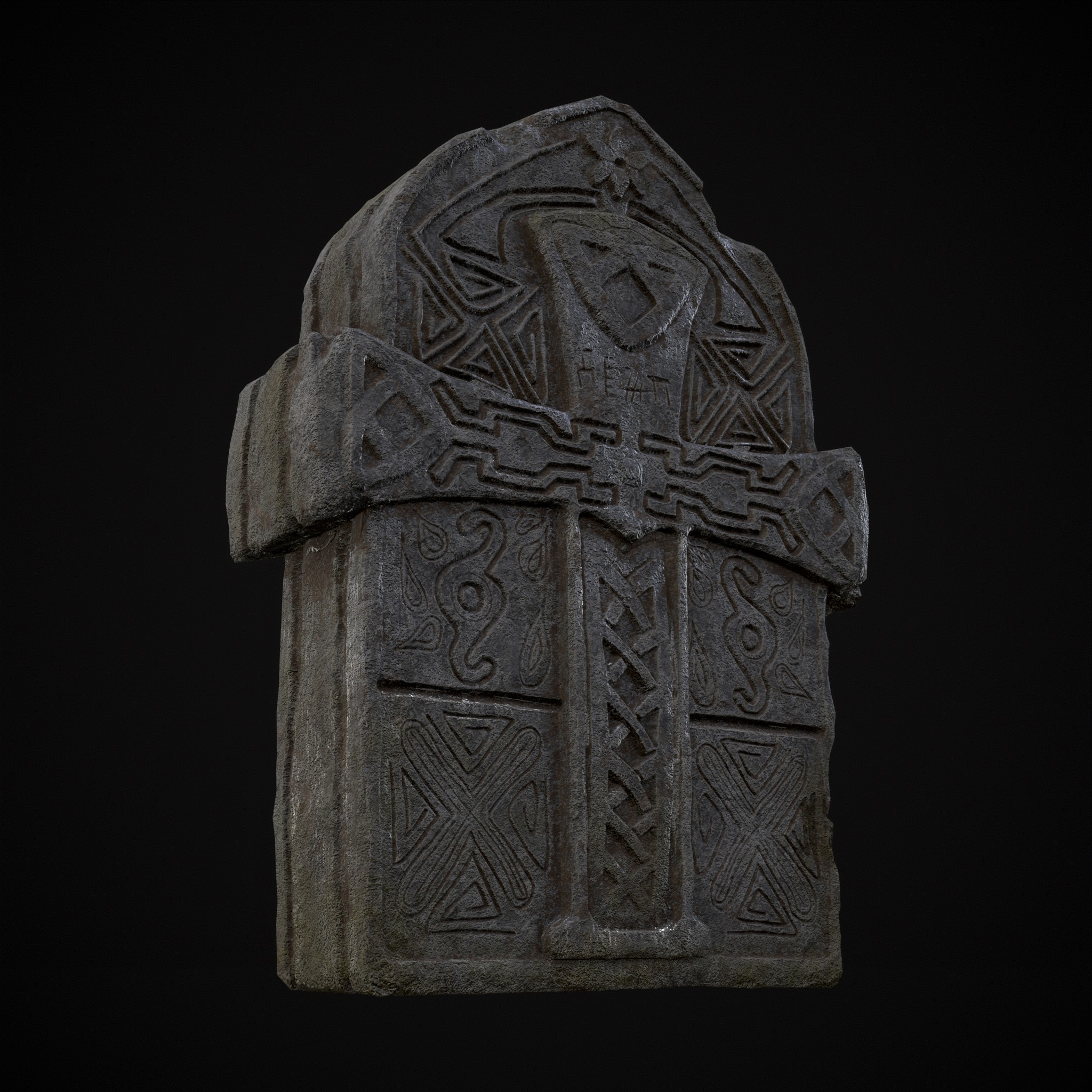 Knotted Engraved Cross Standard Gravestone - 3D Model by Get Dead ...