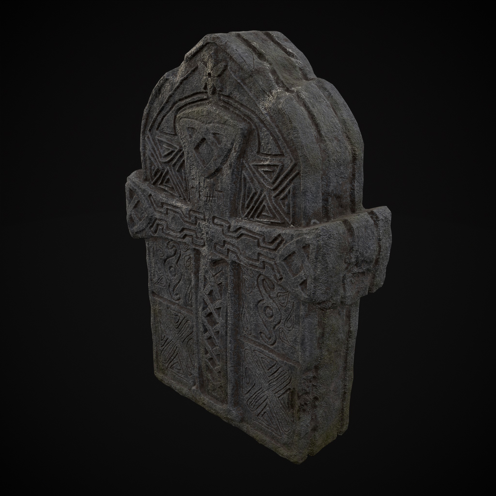 Knotted Engraved Cross Standard Gravestone - 3D Model by Get Dead ...