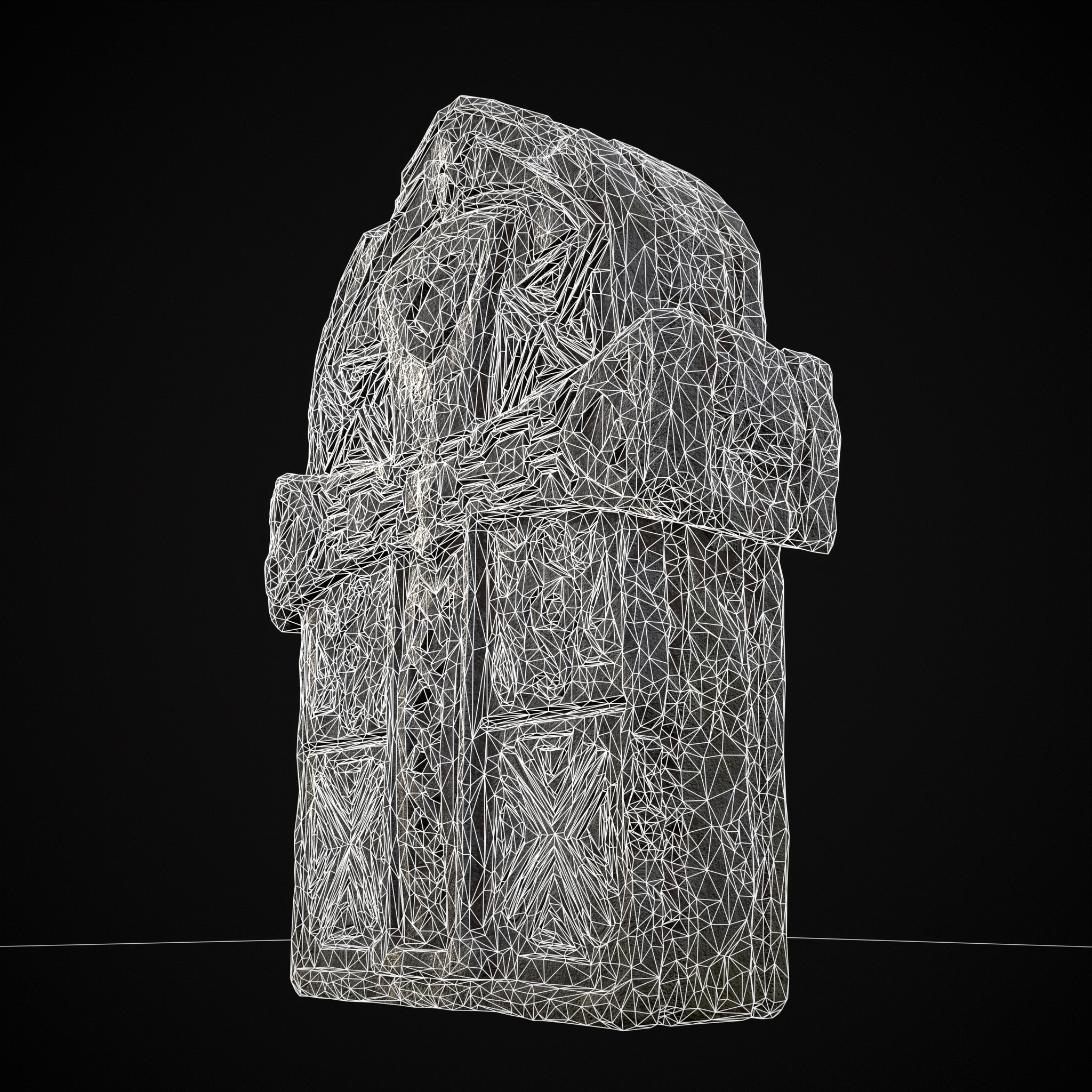 Knotted Engraved Cross Standard Gravestone - 3D Model by Get Dead ...