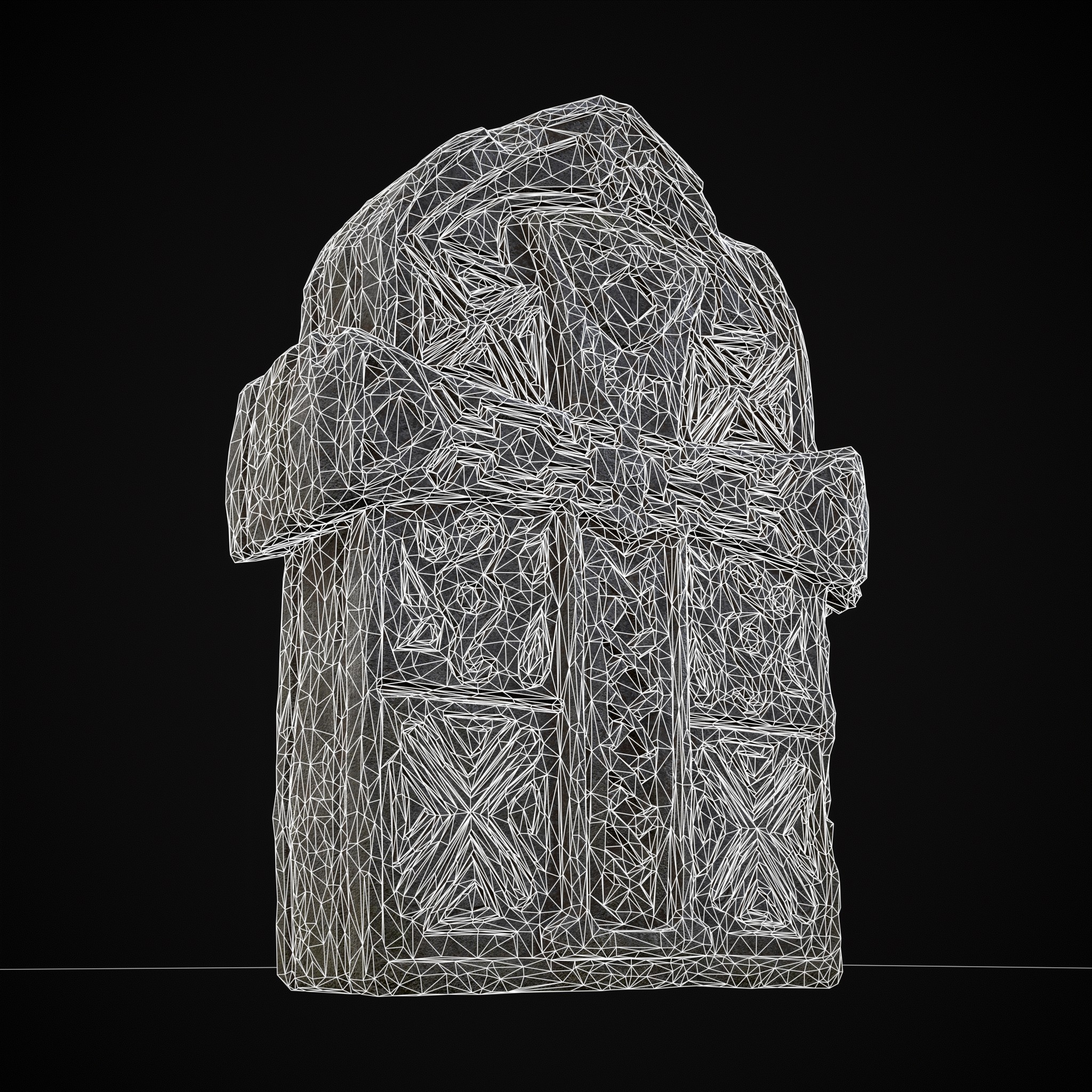 Knotted Engraved Cross Standard Gravestone - 3D Model by Get Dead ...