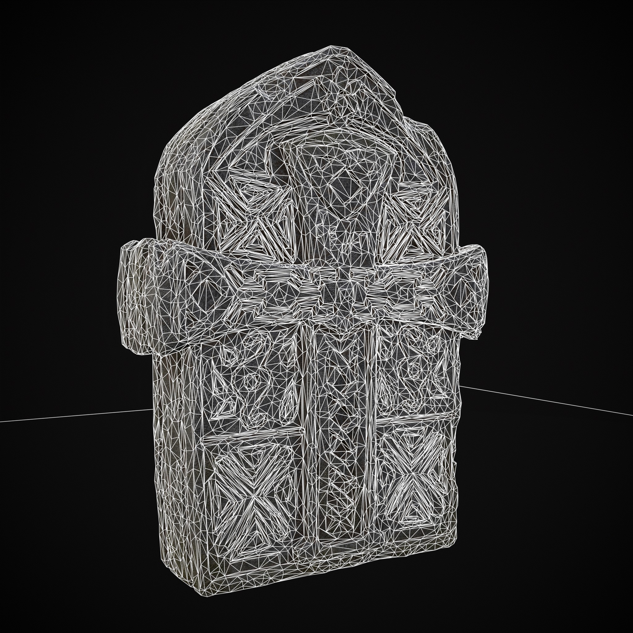 Knotted Engraved Cross Standard Gravestone - 3D Model by Get Dead ...