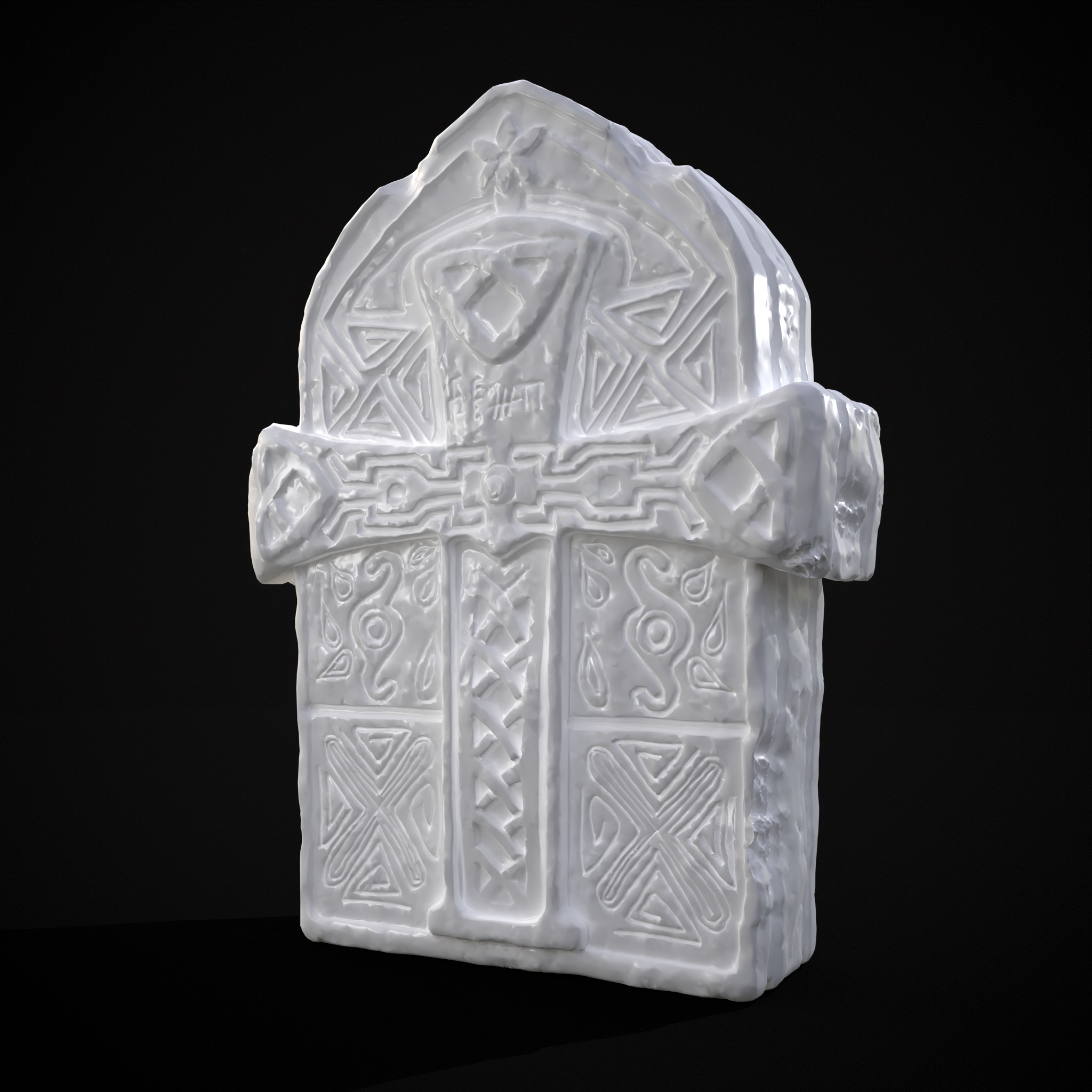 Knotted Engraved Cross Standard Gravestone - 3D Model by Get Dead ...