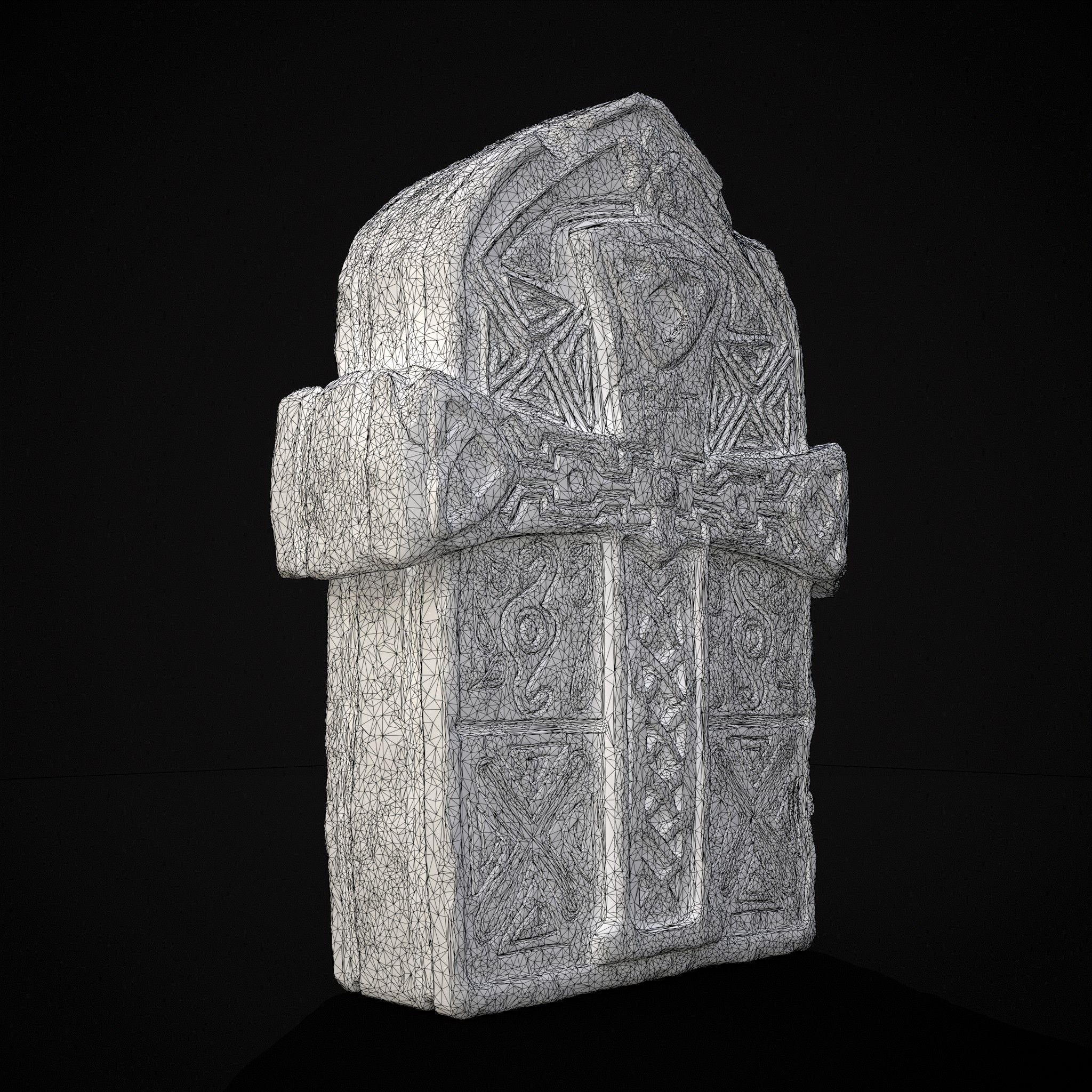 Knotted Engraved Cross Standard Gravestone - 3D Model by Get Dead ...